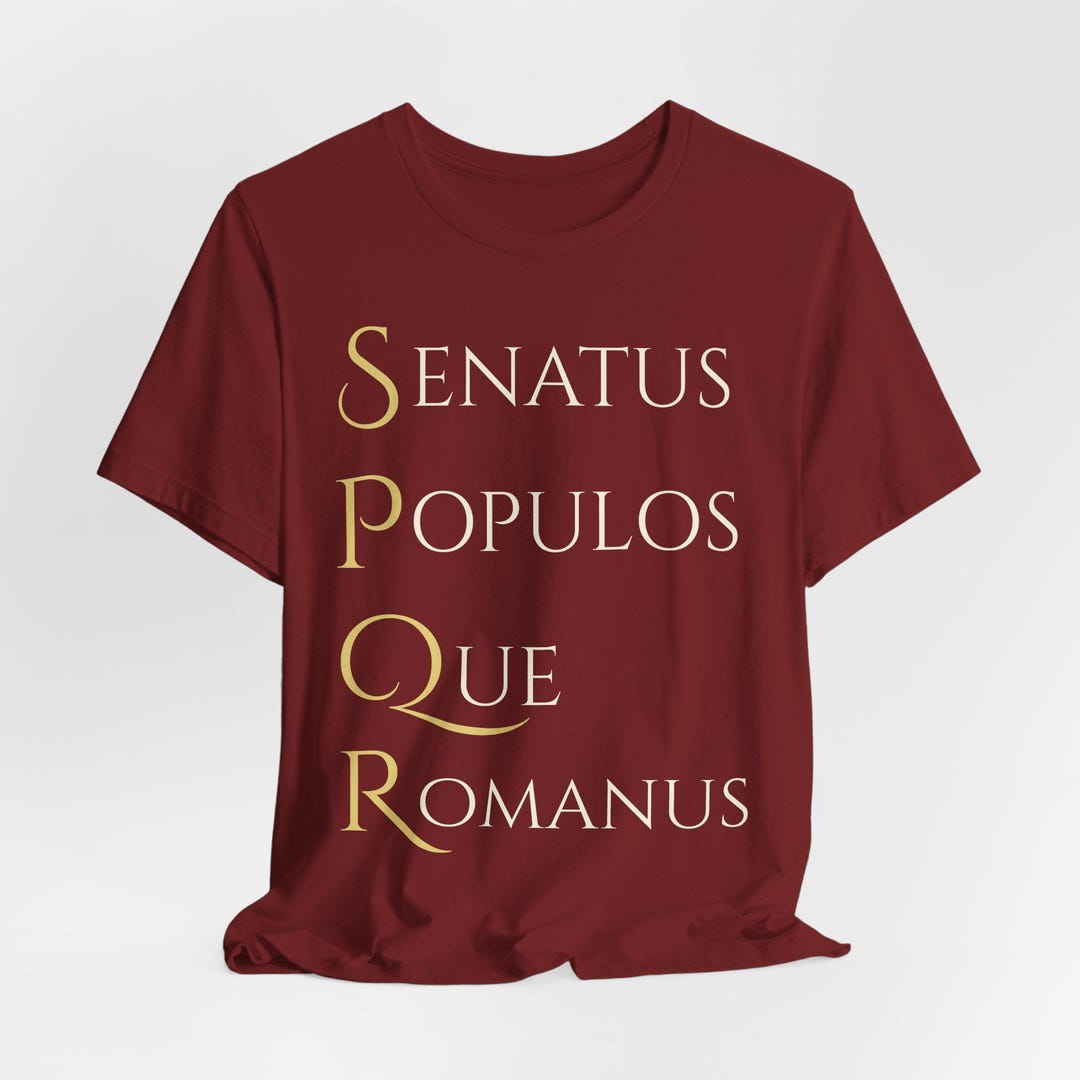 SPQR Roman Shirt Senatus Populusque Romanus Tee Ancient Rome T-shirt ...
