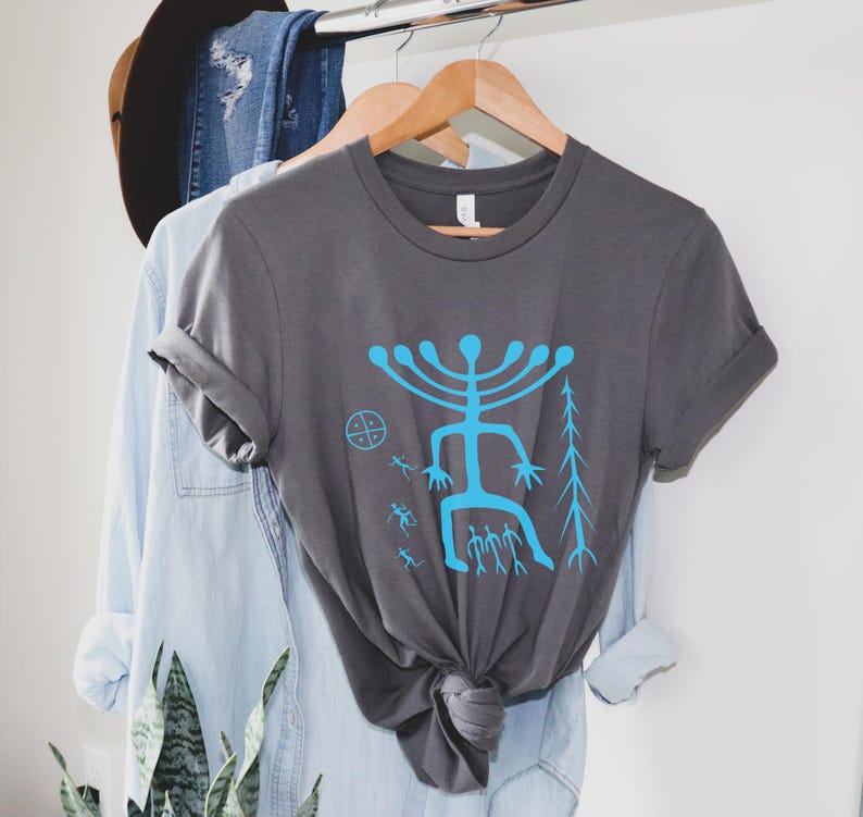 Seven-headed Deity T-shirt: Siberian Petroglyph Shamanic Tee - Etsy