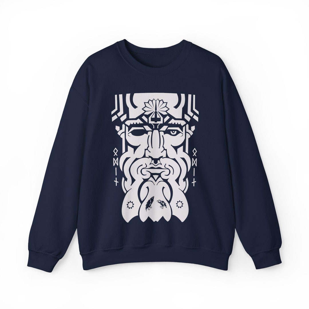 Odin Sweatshirt Norse God Sweater Valhalla Sweatshirt Hugin and Munin ...