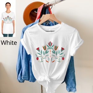 Native American Inspired Floral Design T-shirt, Native American Style ...