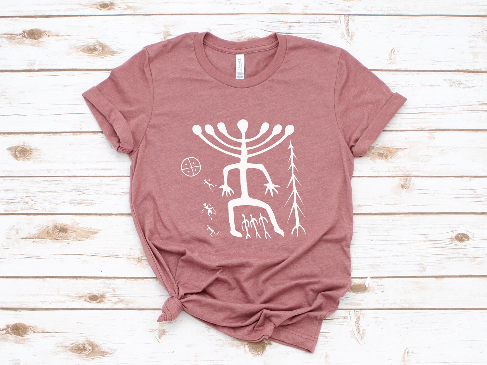 Seven-headed Deity T-shirt: Siberian Petroglyph Shamanic Tee - Etsy
