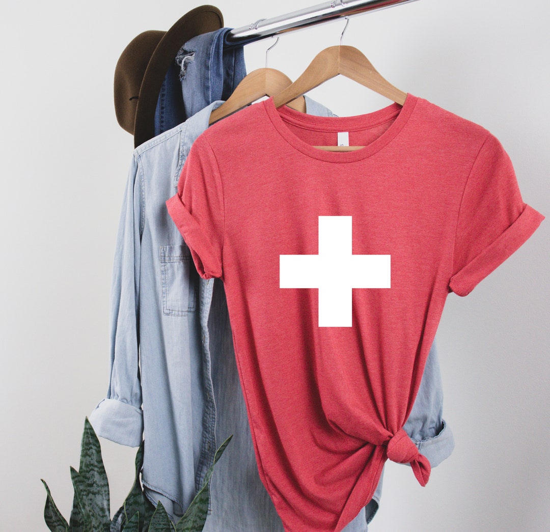 Switzerland Flag Shirt Swiss Flag T-shirt Red Cross Tee - Etsy