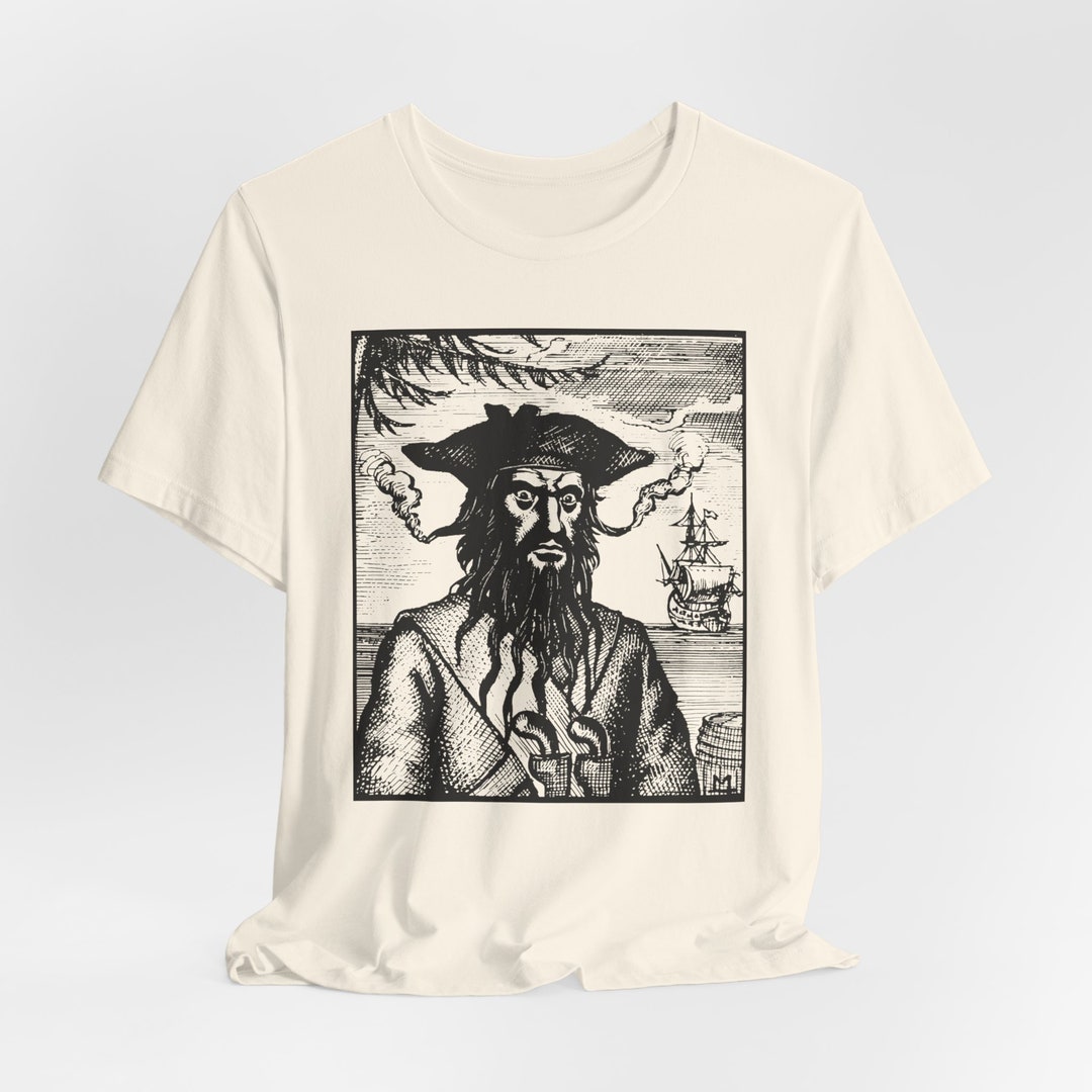 Blackbeard Shirt Edward Teach T-shirt Pirate Tee - Etsy