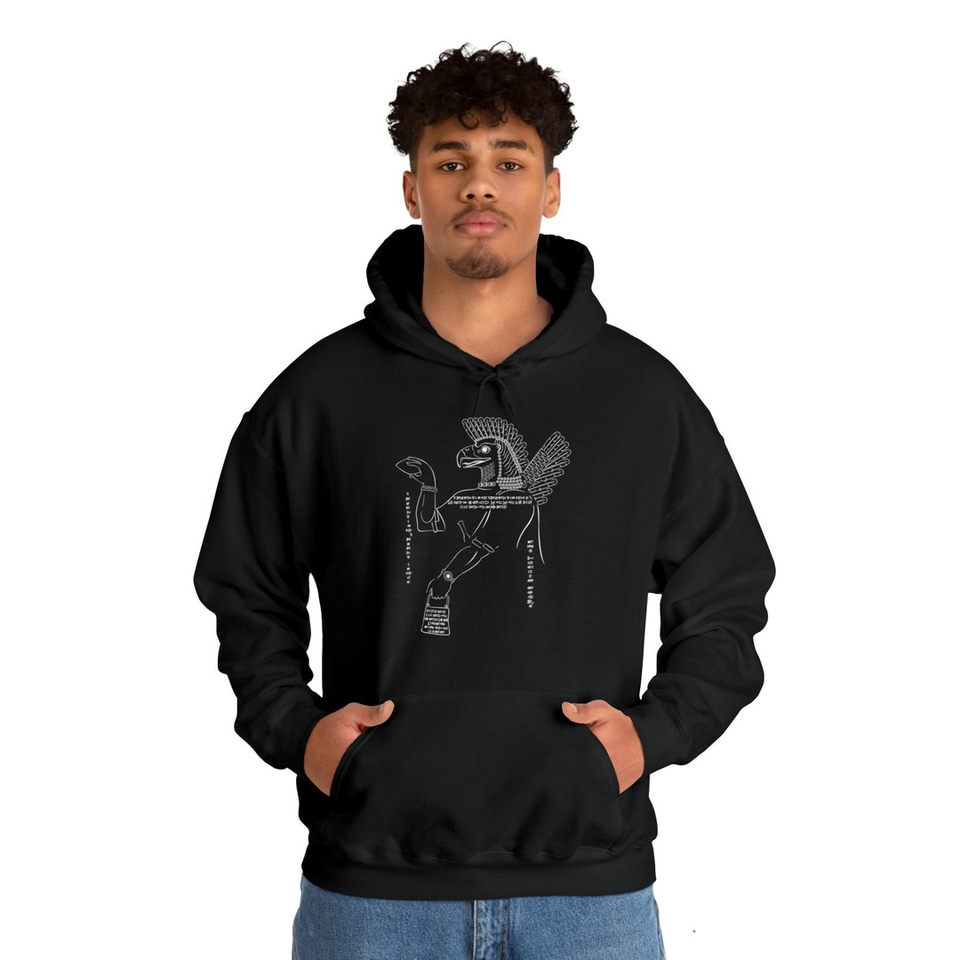 Anunnaki Hoodie Eagle Headed Demon Sweatshirt Ancient Alien Hoodie ...