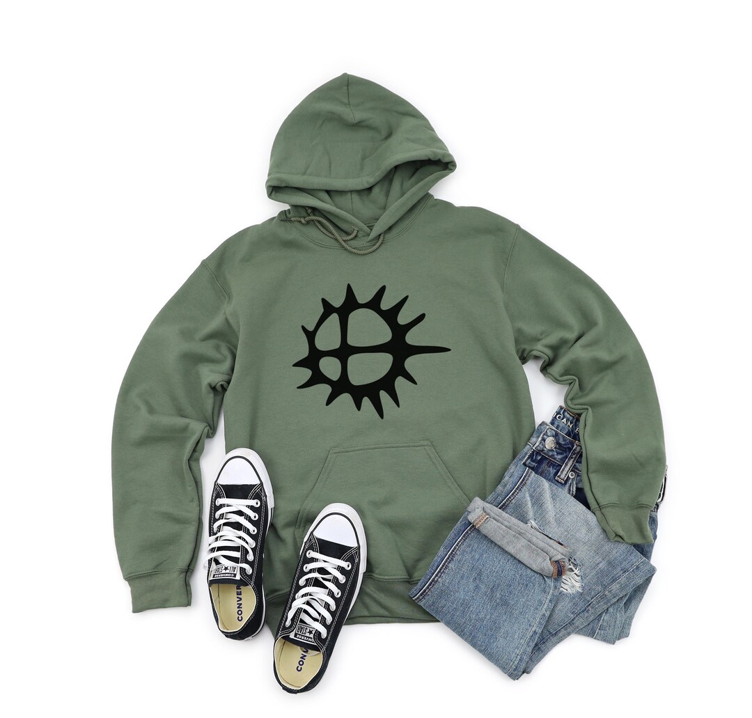 Sami Midnight Sun Hoodie Shaman Sun Symbol Sweater Spiritual Design ...