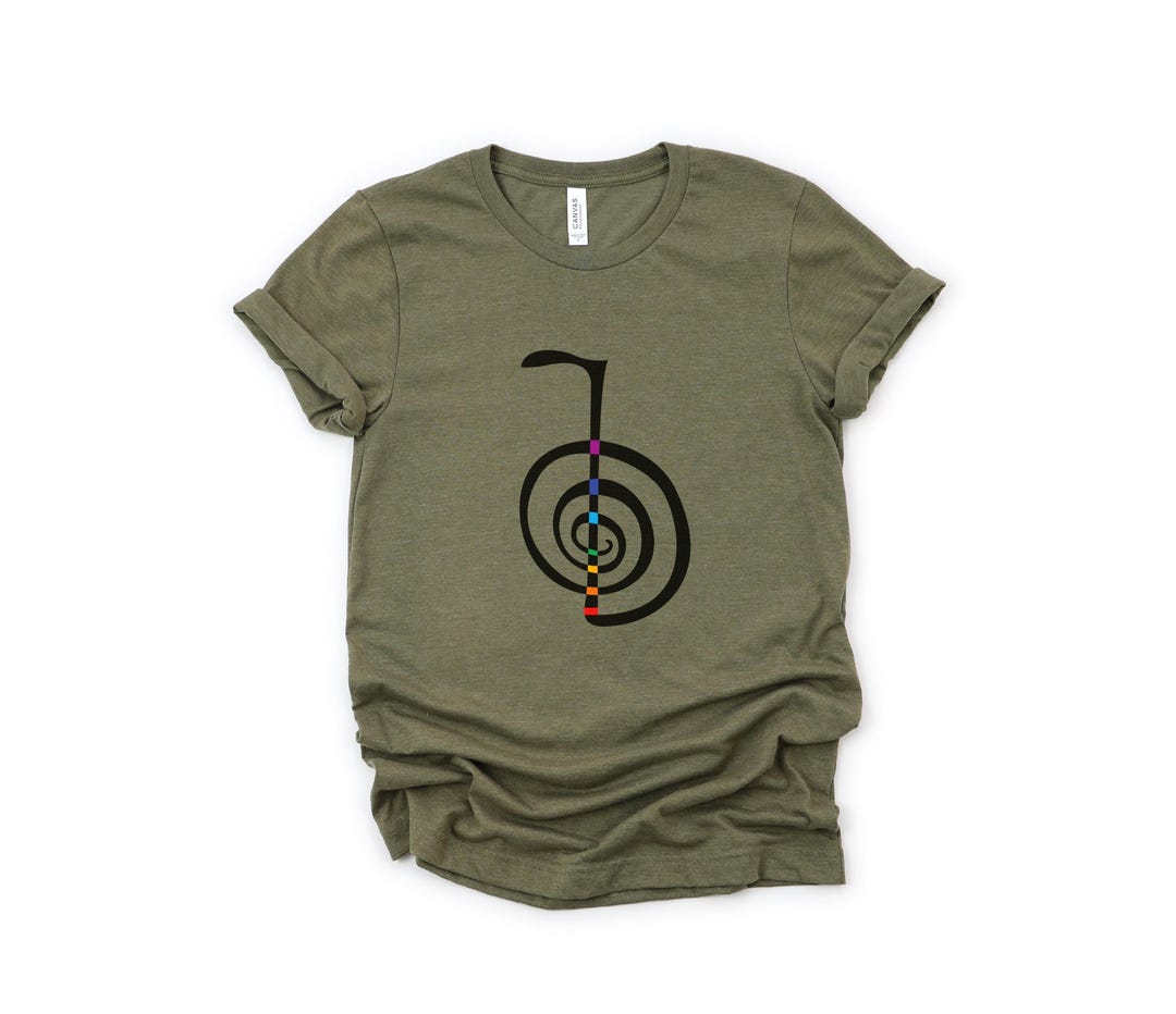 Reiki Shirt Cho Ku Rei T-shirt Chakra Colors Tee Reiki Symbol Shirt - Etsy
