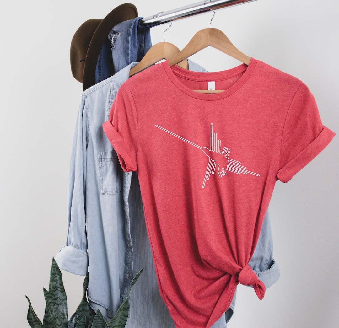 Nazca Lines Hummingbird T-shirt Ancient Geoglyph Bird Symbol Tee ...