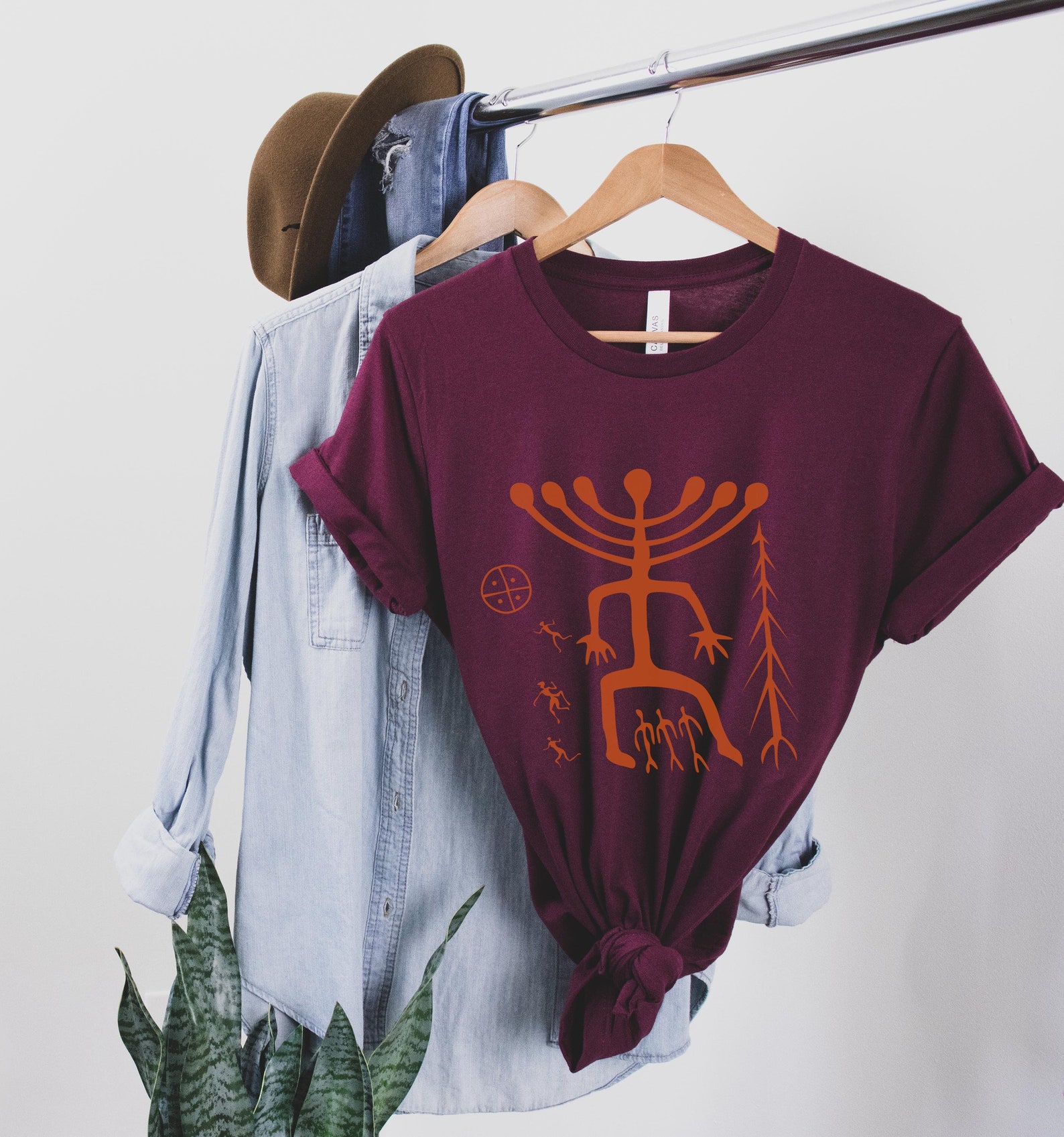 Seven-headed Deity T-shirt: Siberian Petroglyph Shamanic Tee - Etsy