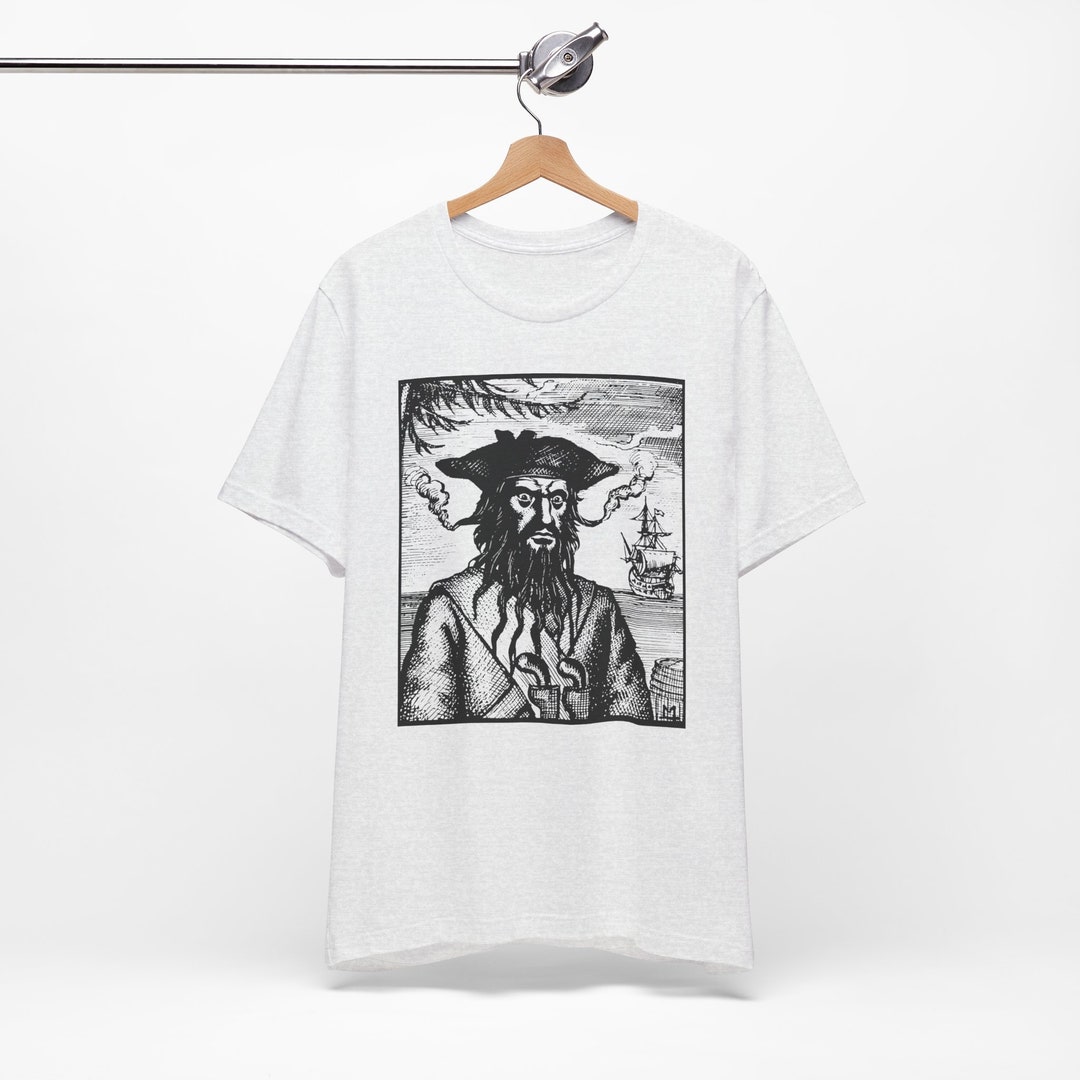 Blackbeard Shirt Edward Teach T-shirt Pirate Tee - Etsy