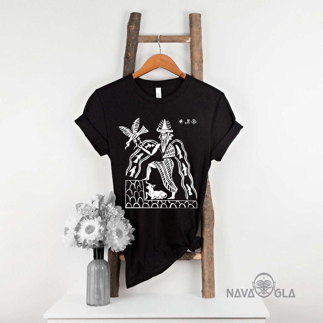 Enki Shirt Sumerian God Tshirt Anunnaki T Shirt Mesopotamian Mythology ...