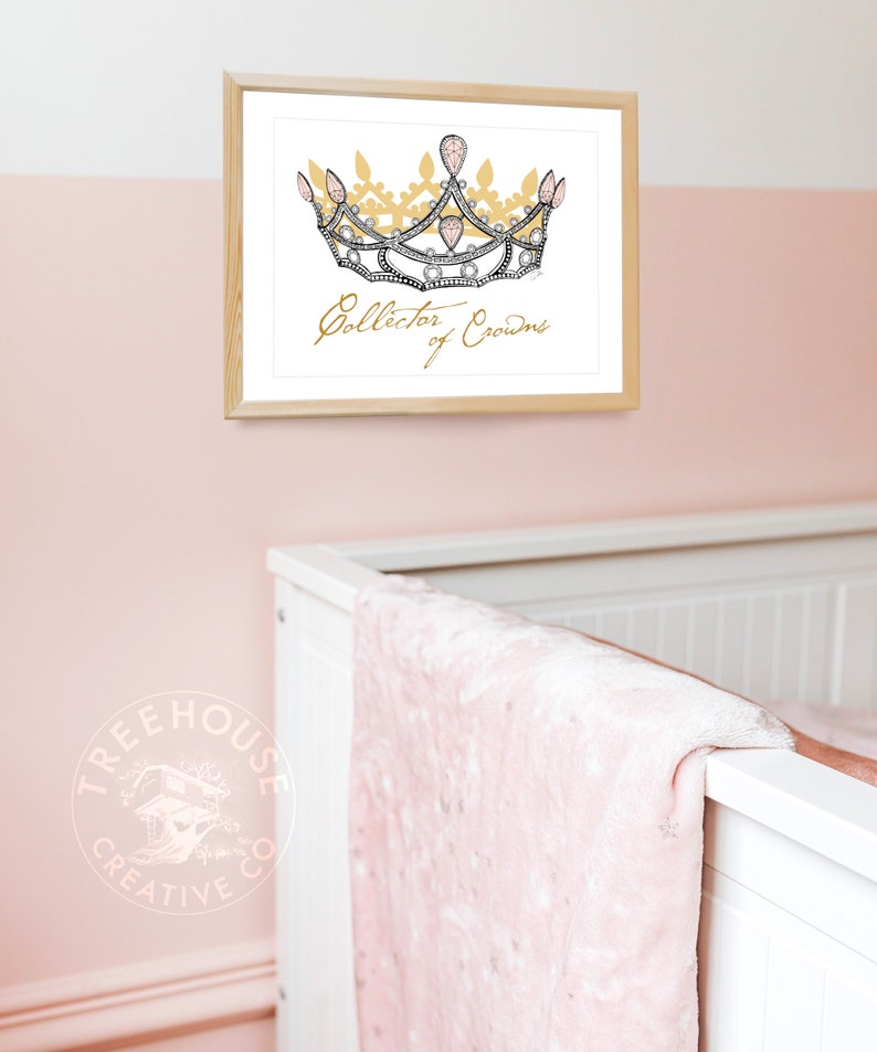 Crown Princess, Printable File, Instant Digital Download, Jewel Tiara Illustration, SVG, EPS ...