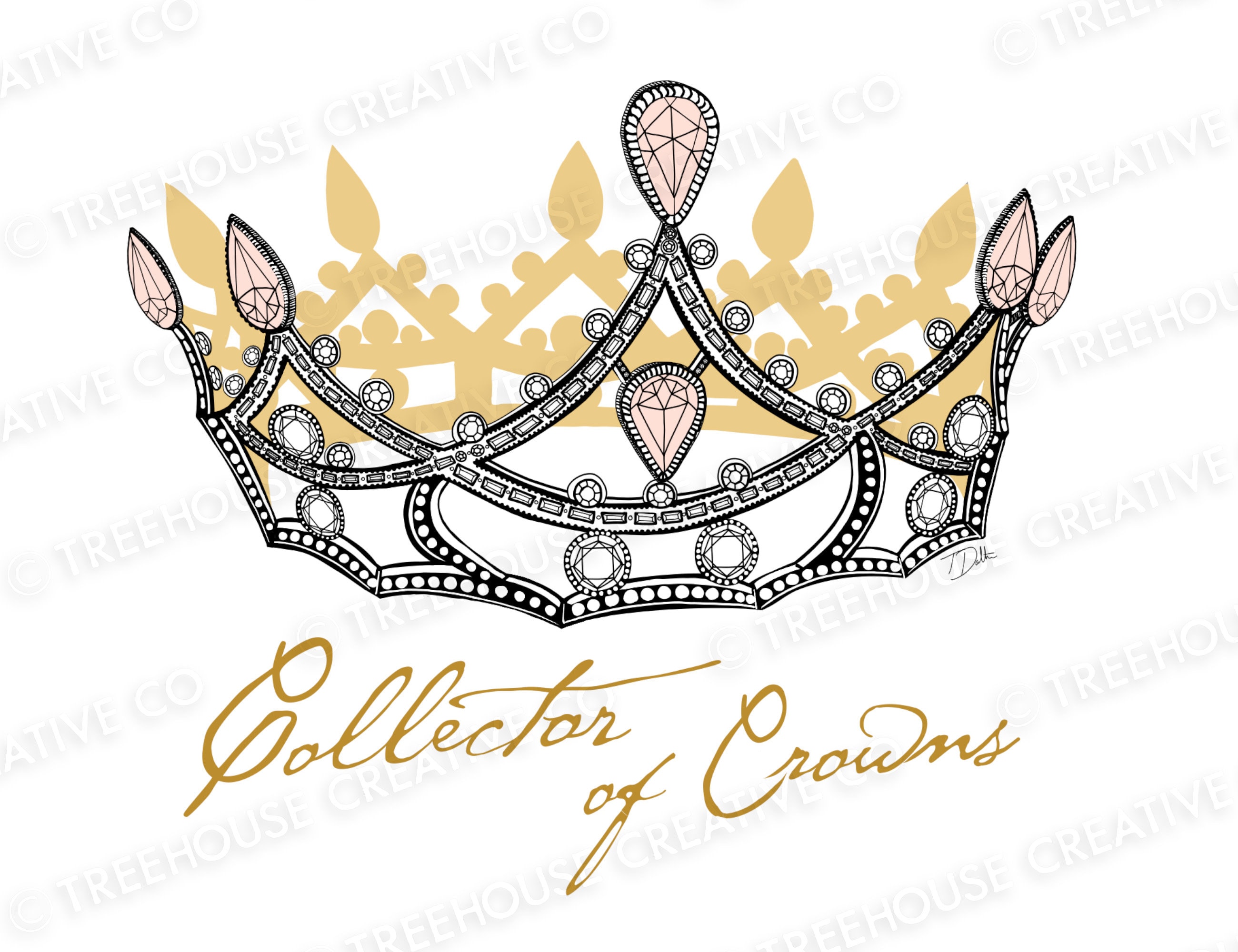 Crown Princess, Printable File, Instant Digital Download, Jewel Tiara ...