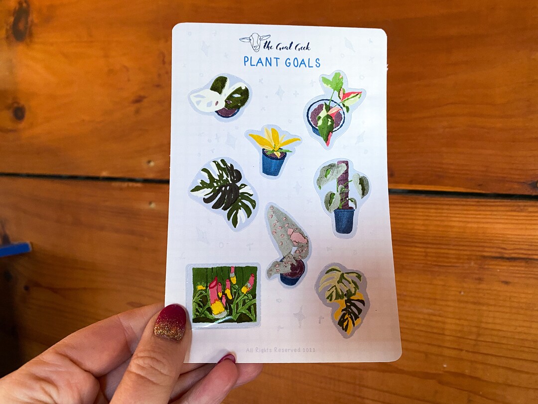Rare Plants Sticker Sheet | Hand-drawn Sticker Sheet | Risograph ...