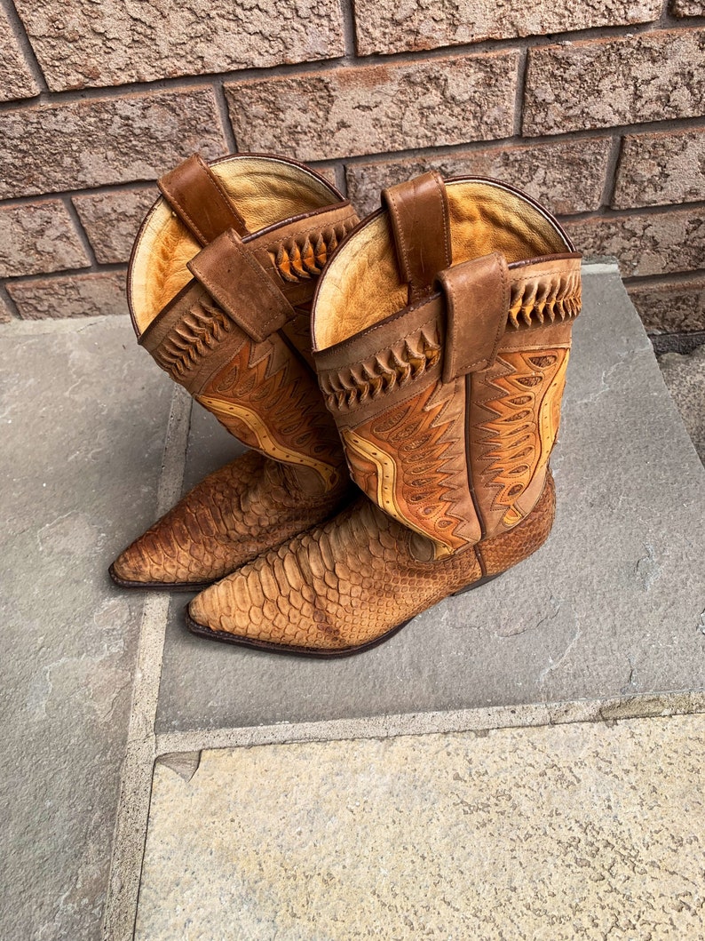 SENDRA 3588 Python Cowboy Boots Size 40 - Etsy