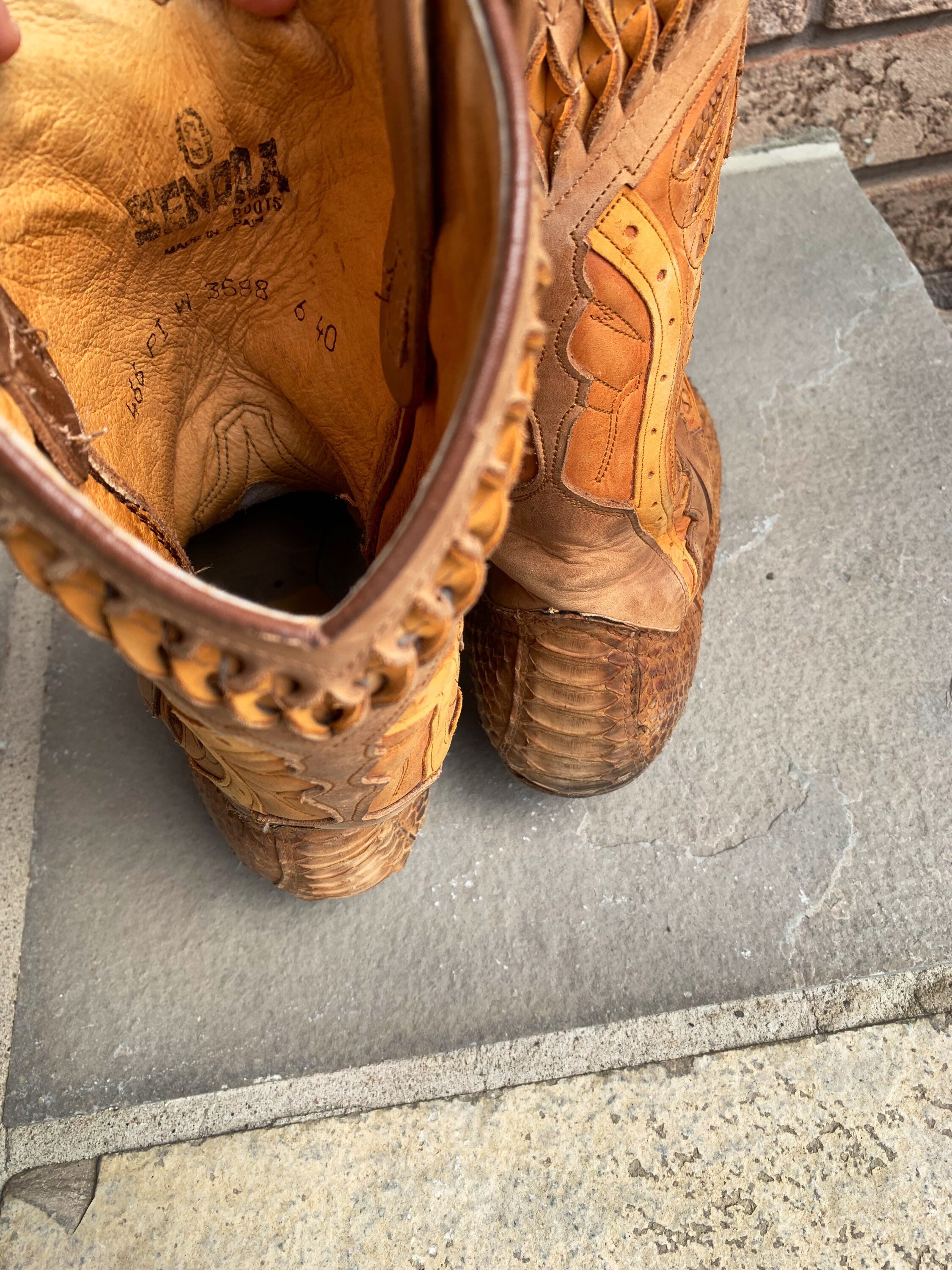 SENDRA 3588 Python Cowboy Boots Size 40 - Etsy
