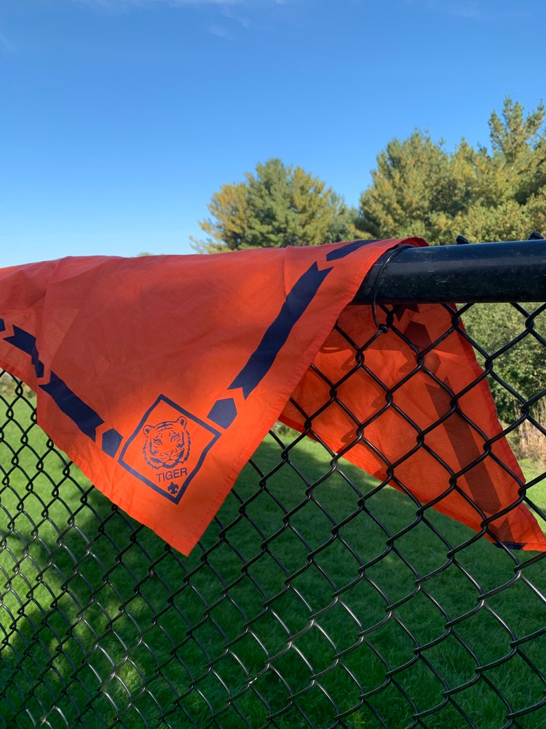 Tiger Cub Scouts Bandana, 1982, Orange and Navy - Etsy