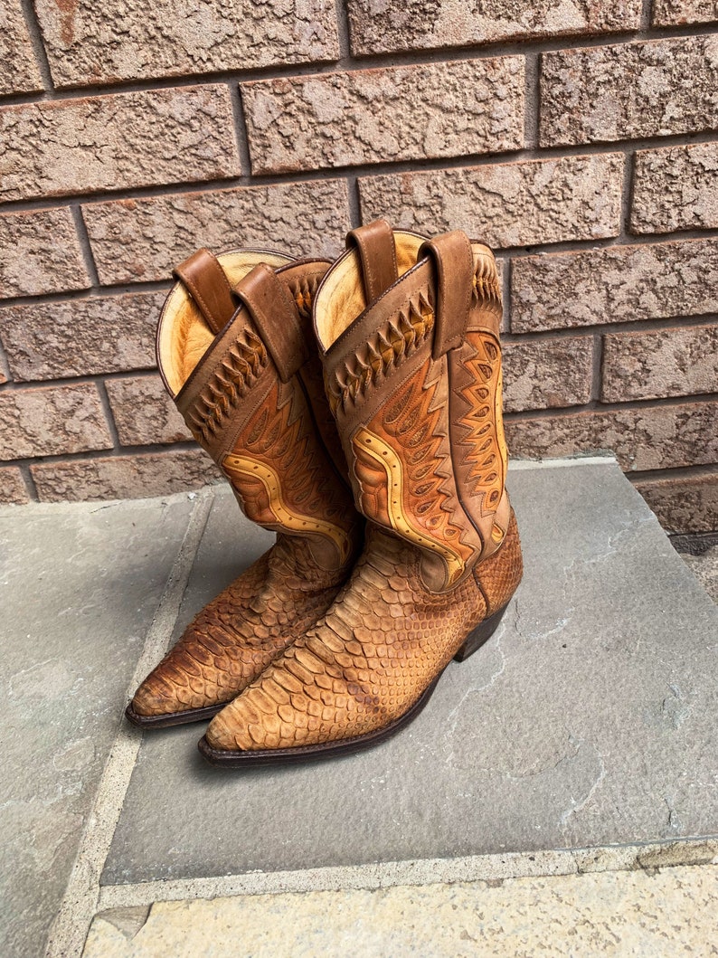 SENDRA 3588 Python Cowboy Boots Size 40 - Etsy