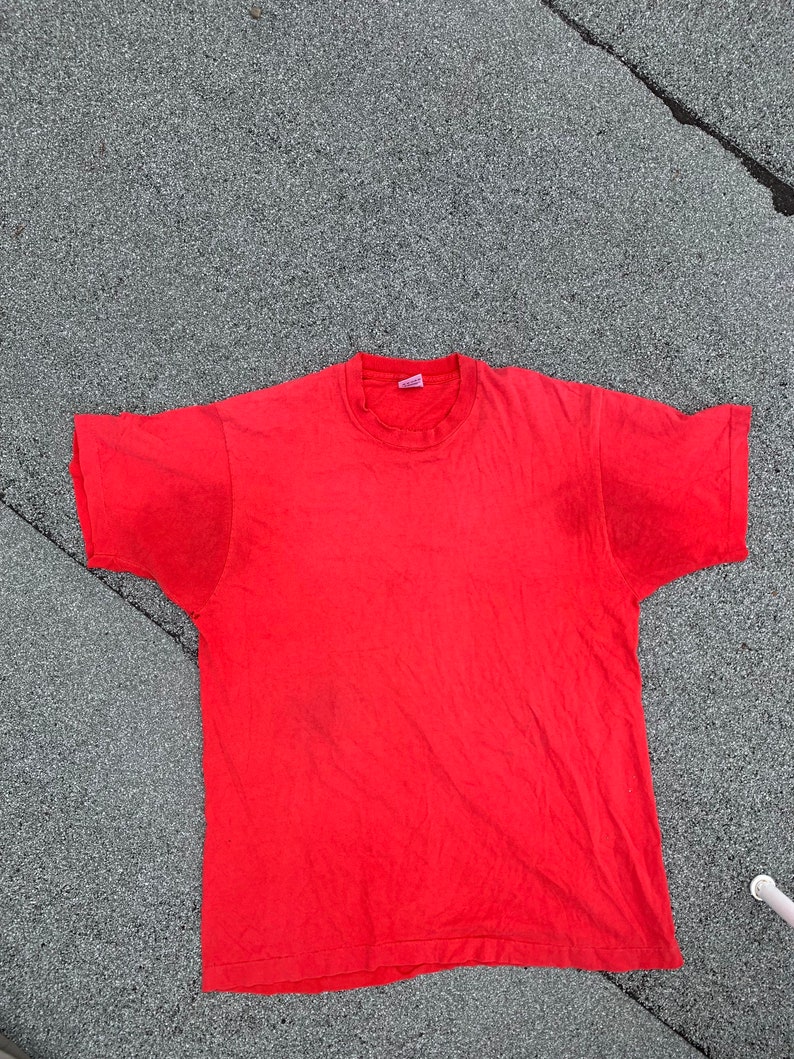 Vintage Single Stitched Fruit of the Loom Red Boxy T Shirt - Etsy