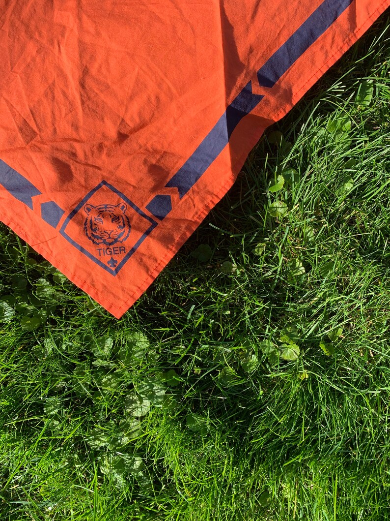 Tiger Cub Scouts Bandana, 1982, Orange and Navy - Etsy