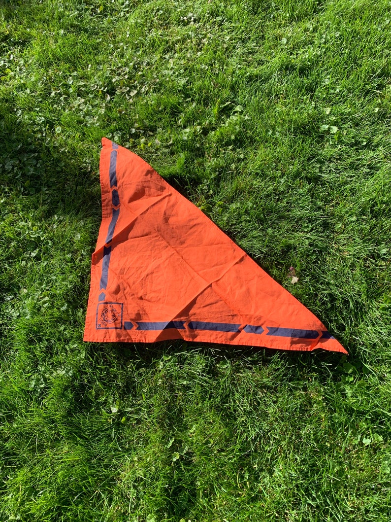 Tiger Cub Scouts Bandana, 1982, Orange and Navy - Etsy