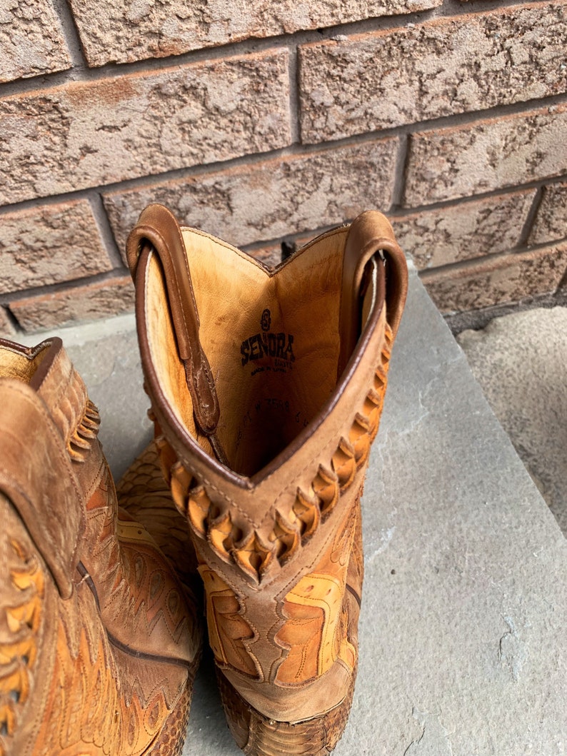 SENDRA 3588 Python Cowboy Boots Size 40 - Etsy