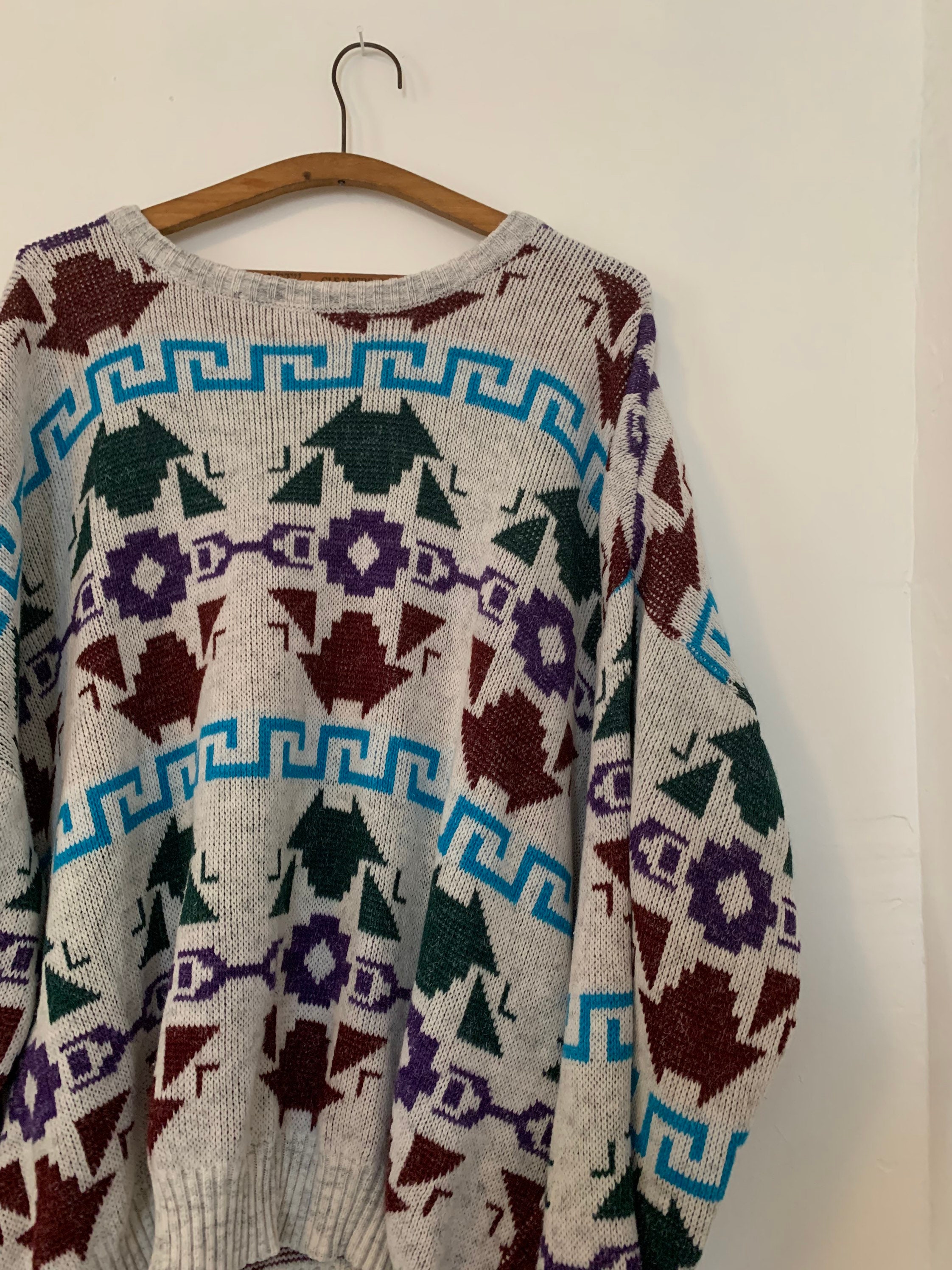 Vintage Italian Pattern Sweater - Etsy