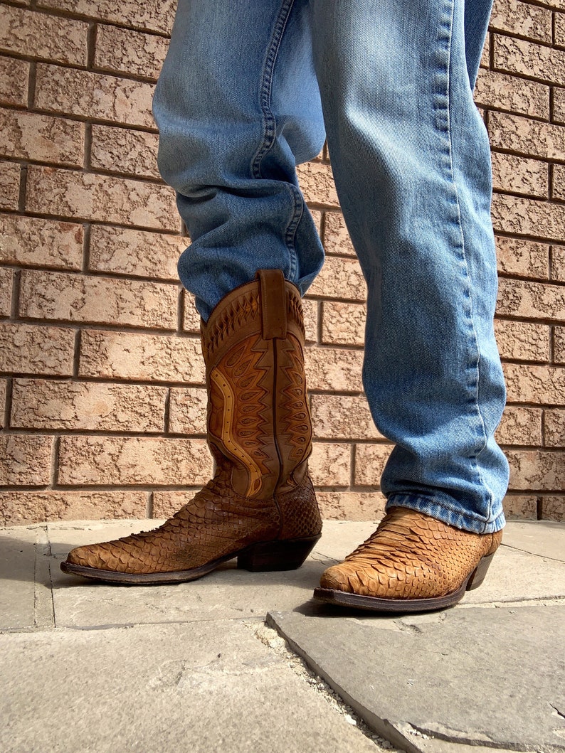 SENDRA 3588 Python Cowboy Boots Size 40 - Etsy