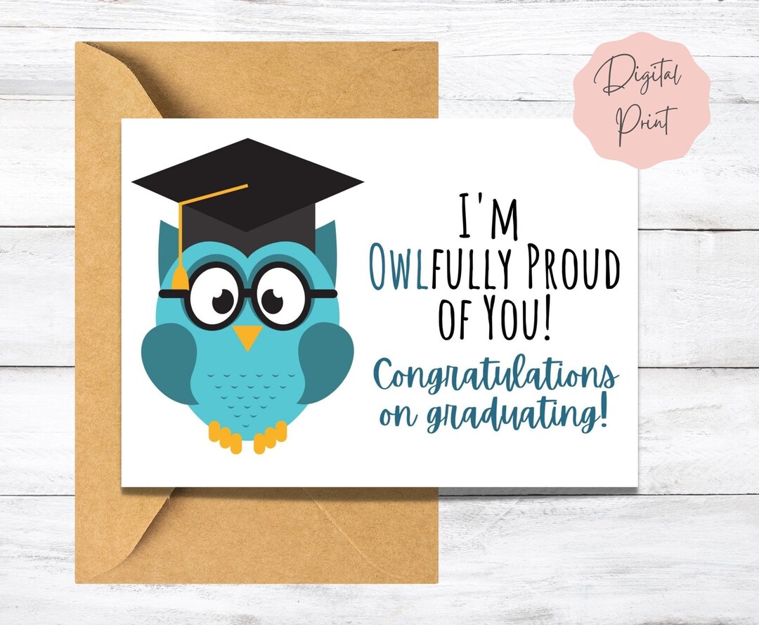 Printable Graduation Card High School Graduation Card - Etsy