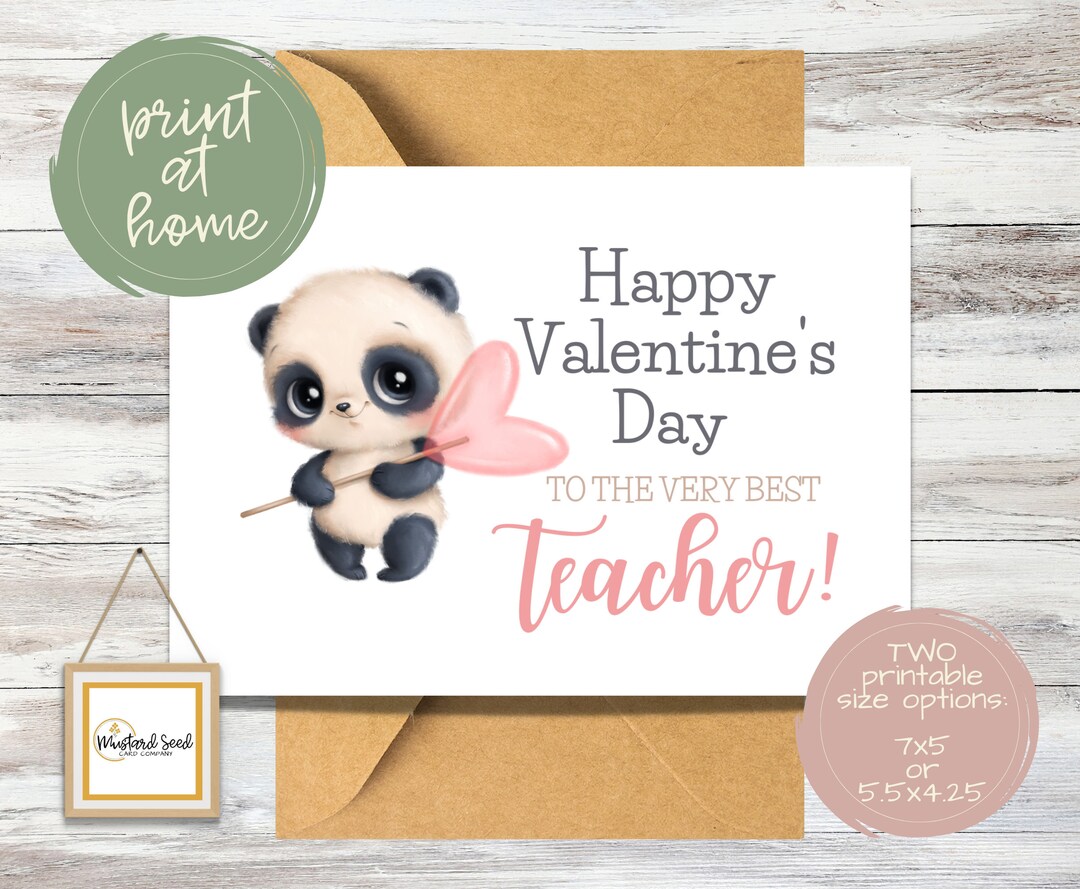 Printable Valentines Day Card to Teacher | Happy Valentine's Card From ...