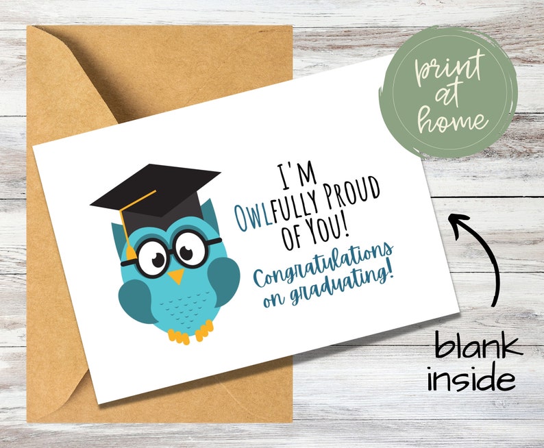Printable Graduation Card | High School Graduation Card | College ...