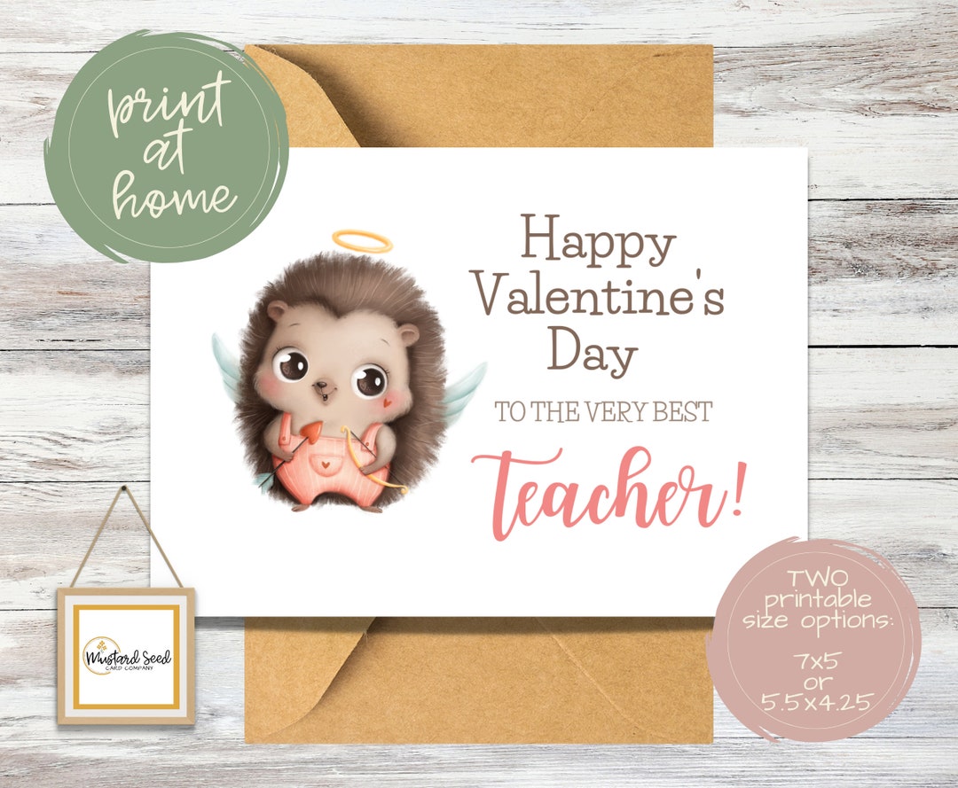 Cute Printable Valentine for Teacher From Student | Happy Valentine's ...