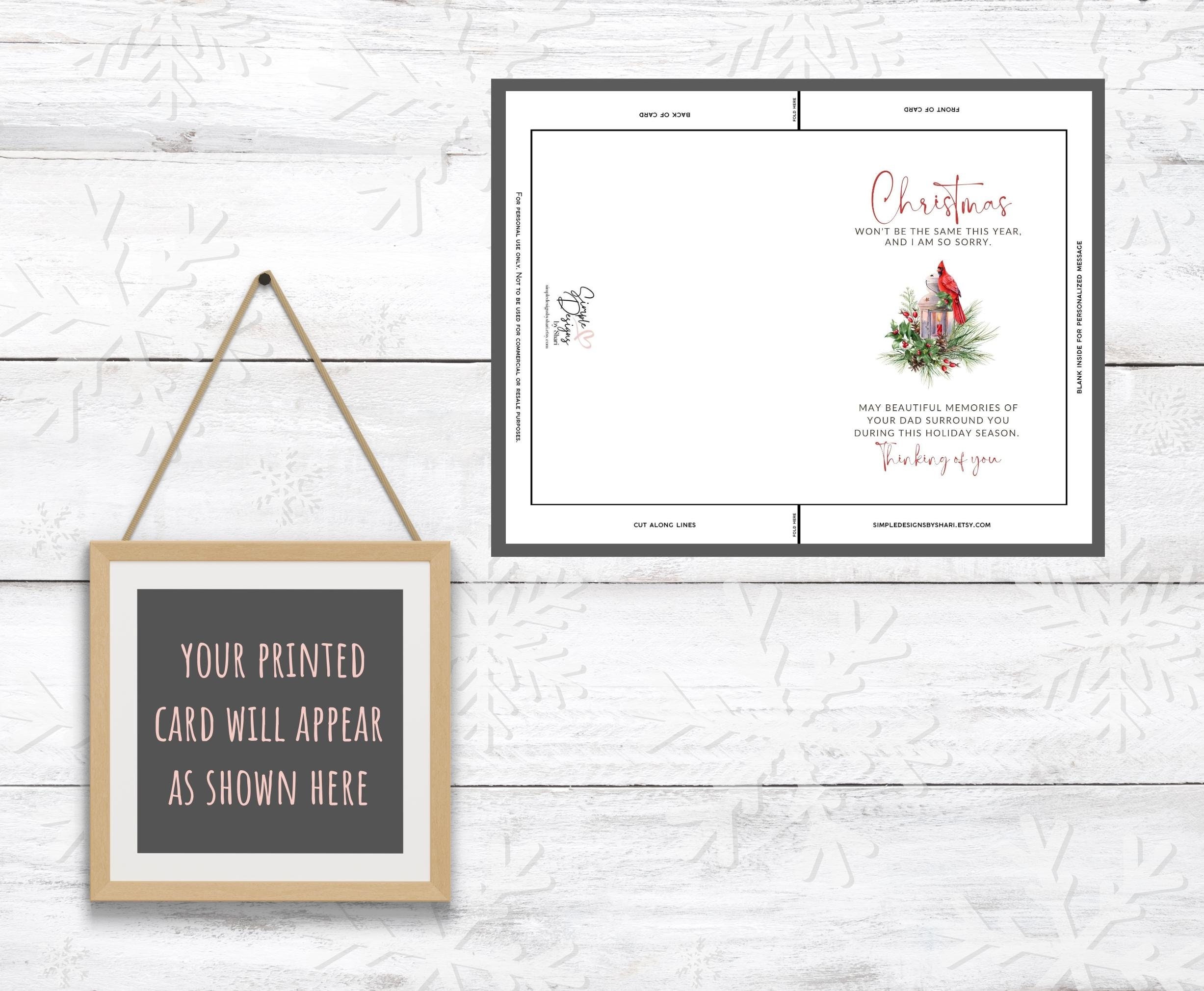 Missing Dad at Christmas Time Printable Cardinal Card | Printable Card ...