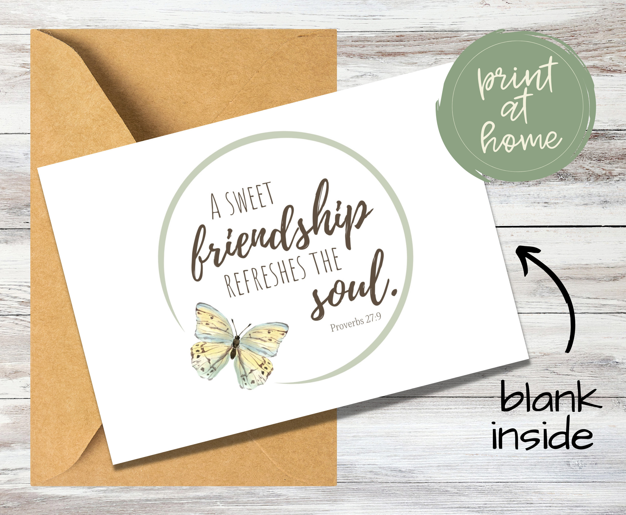 Printable Cards for Friends | Inspirational Digital Card | Meaningful ...