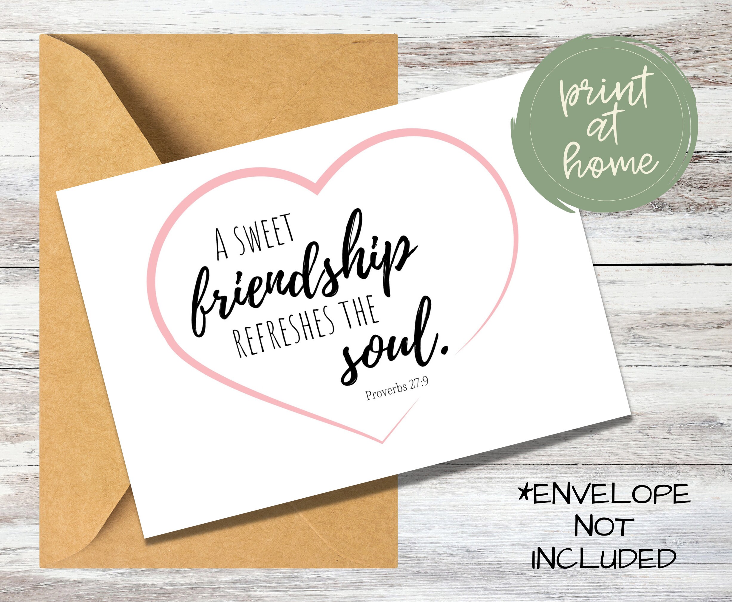 Printable Card for Friend Meaningful Card for Best Friend Encouraging ...