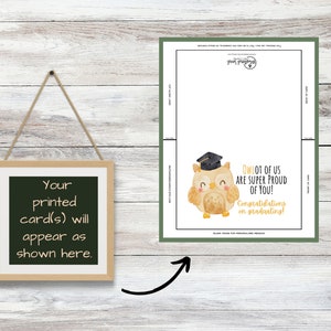 Printable Graduation Card for Her | Cute Owl Graduation Greeting ...