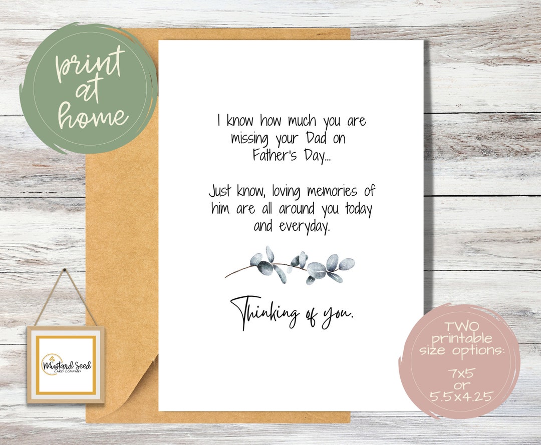 Father's Day Card for Someone Who Has Lost Their Dad | First Fathers ...