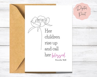 Christian Mothers Day Card - Etsy