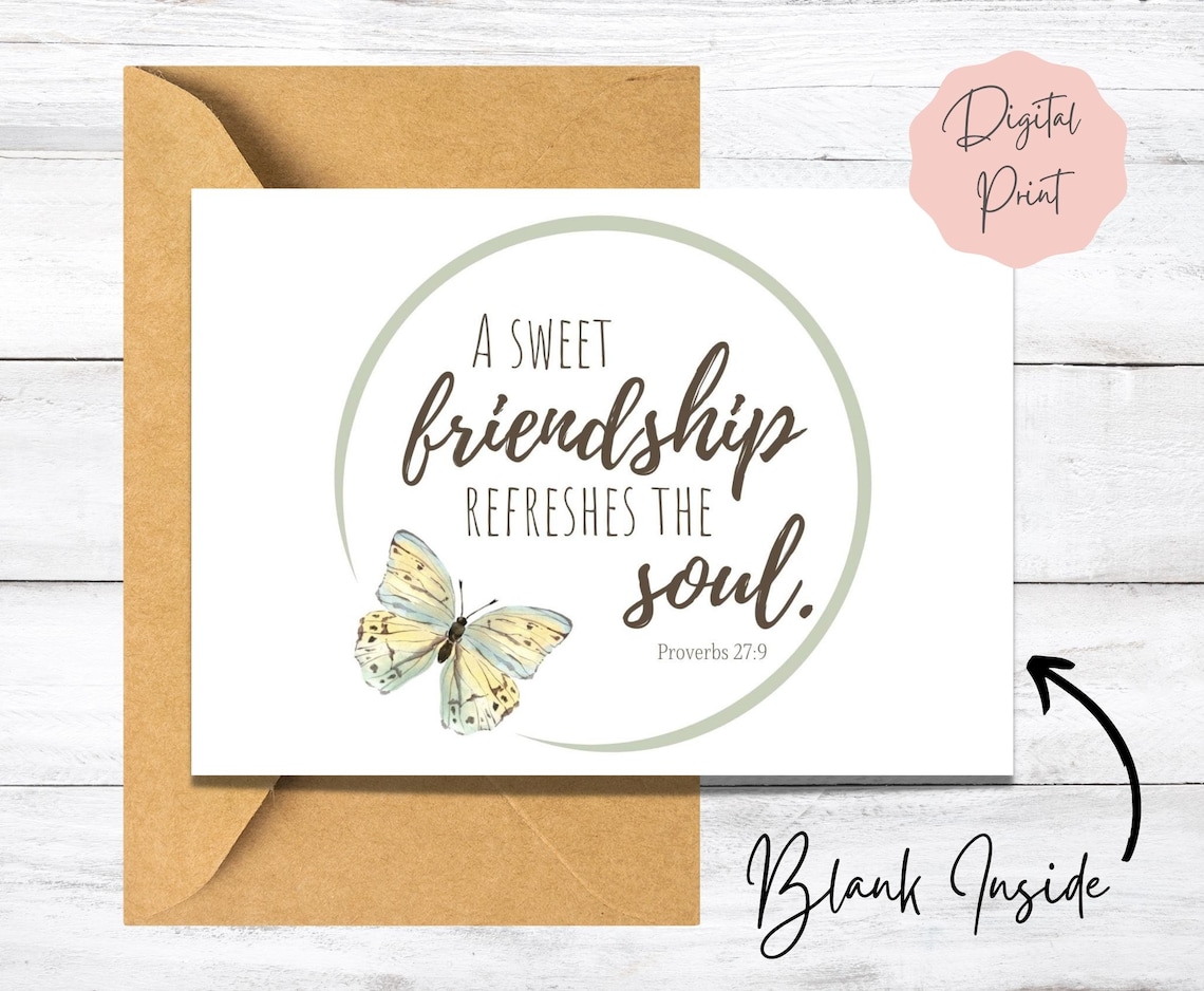 Printable Cards for Friends Inspirational Digital Card Meaningful Card ...