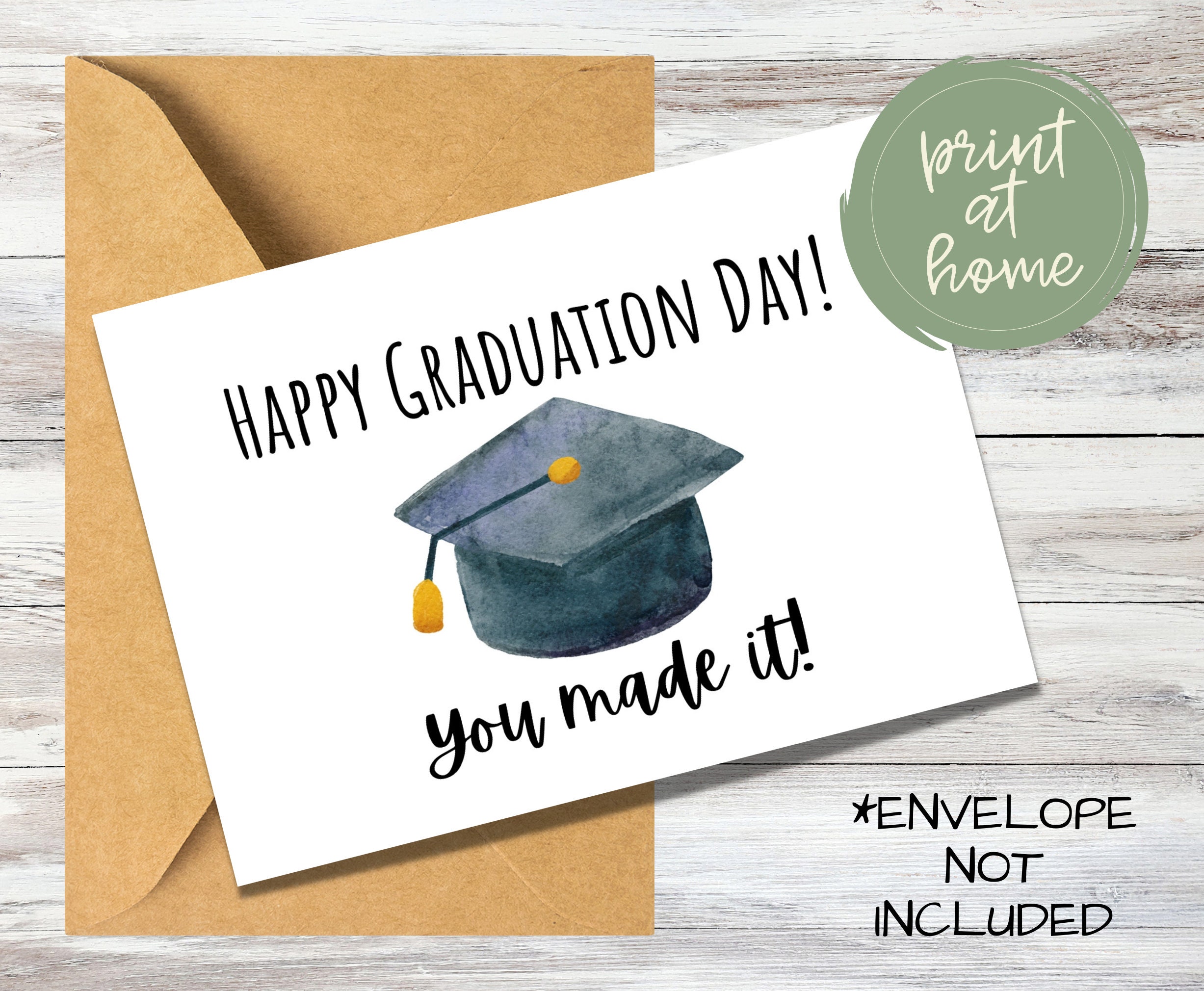 Printable Graduation Card for High School or College Graduate | Happy ...