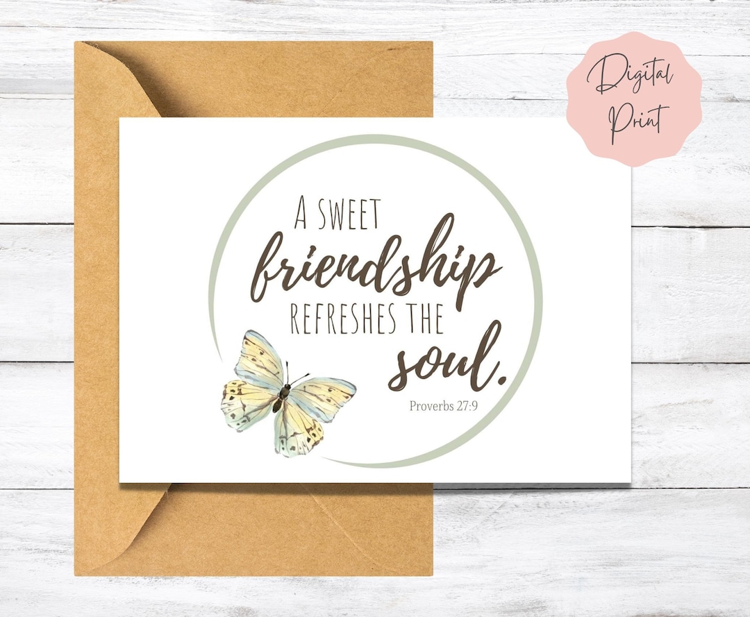 Printable Cards for Friends Inspirational Digital Card Meaningful Card ...