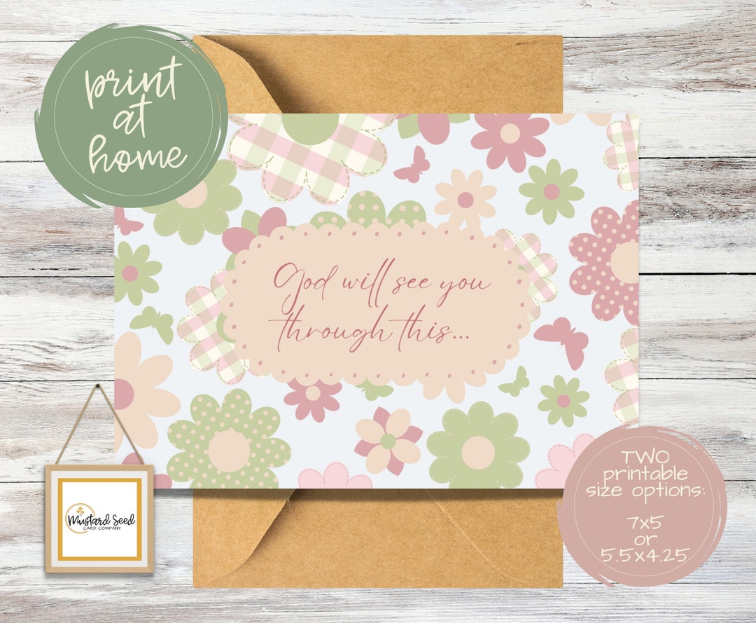 Printable Card to Encourage Someone Who is Going Through Difficult Time ...