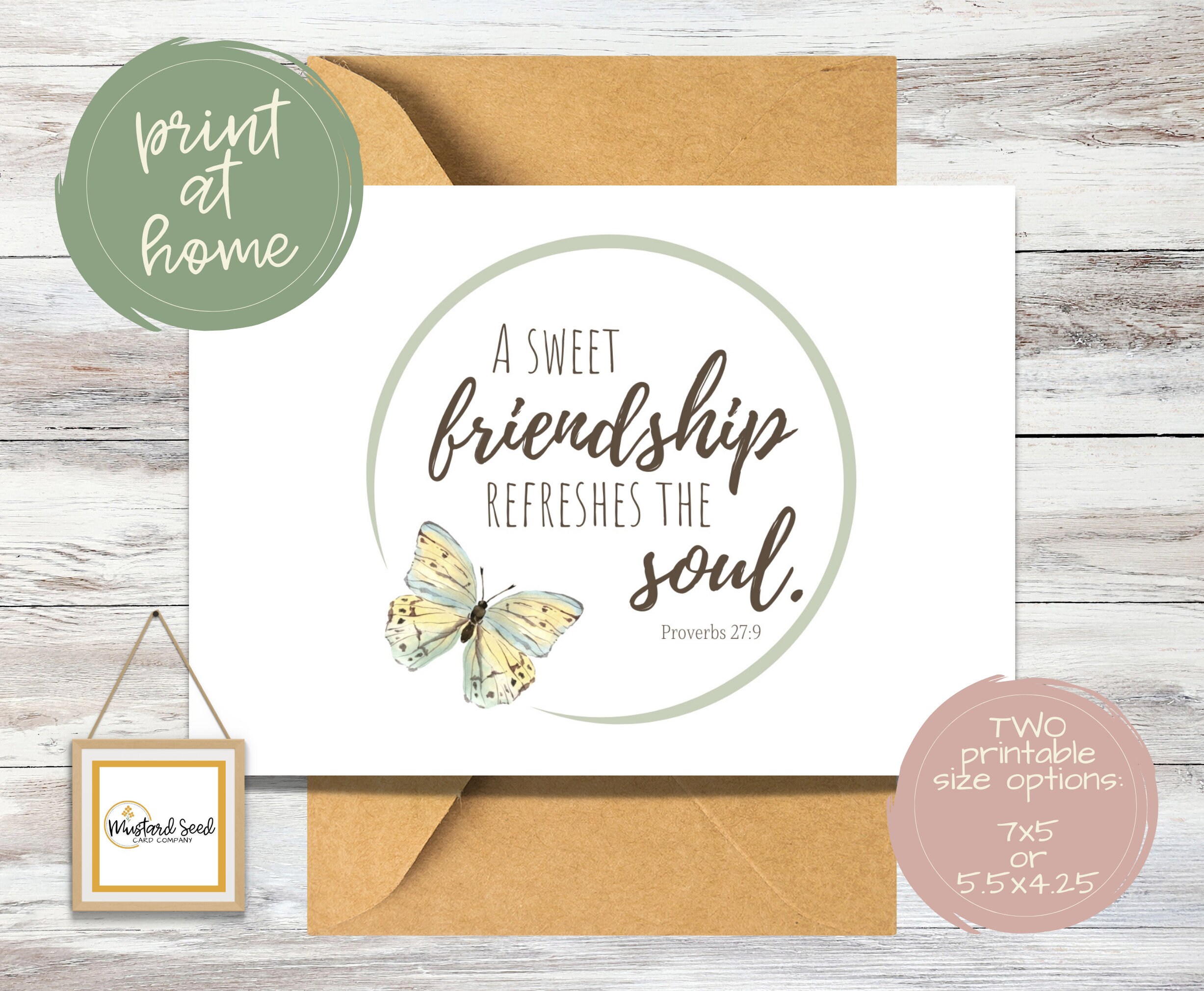 Printable Cards for Friends | Inspirational Digital Card | Meaningful ...