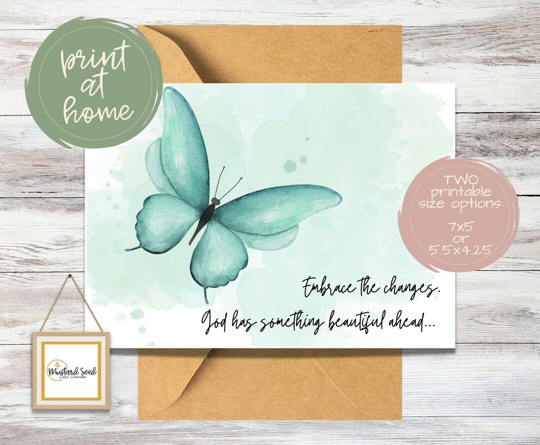 Printable Encouragement Card for Friend Who is Experiencing Changes in ...