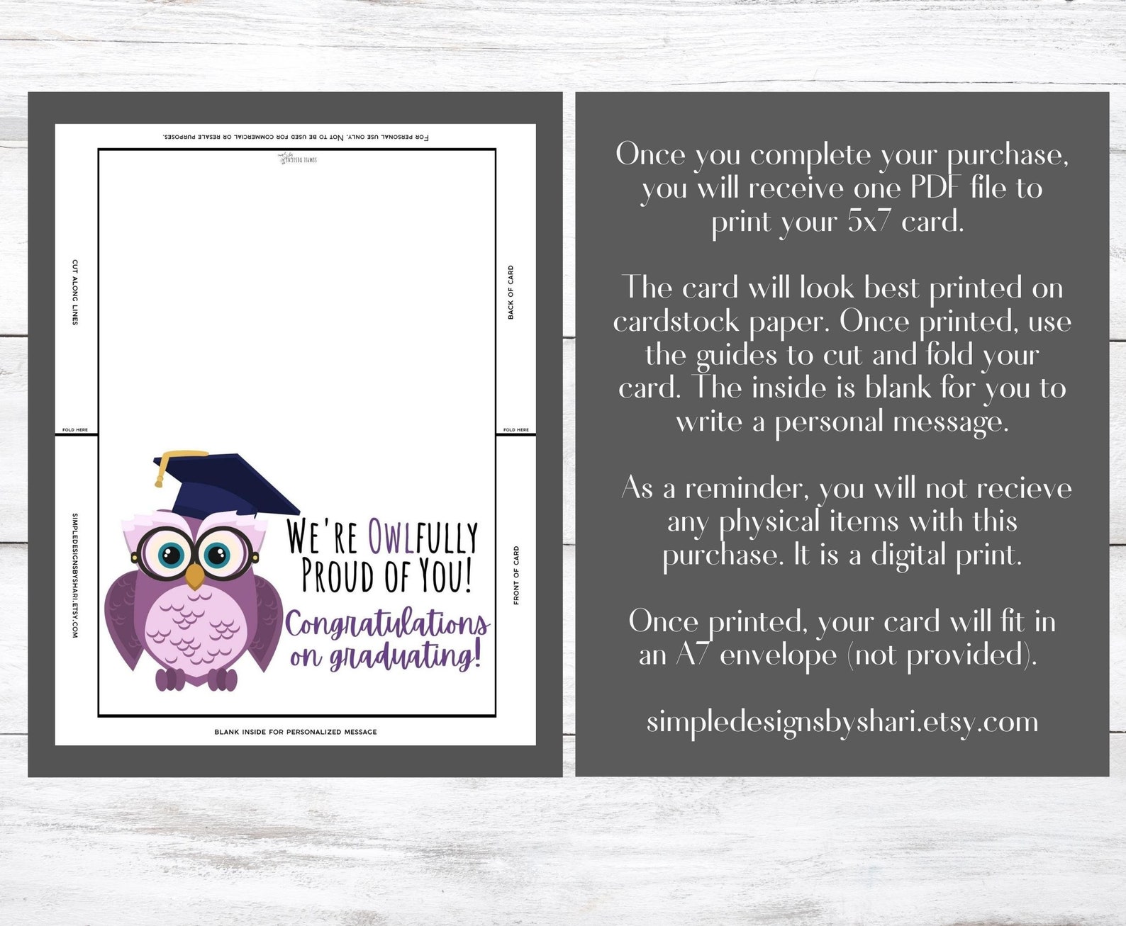 Downloadable Graduation Card Printable Card for Graduation | Etsy