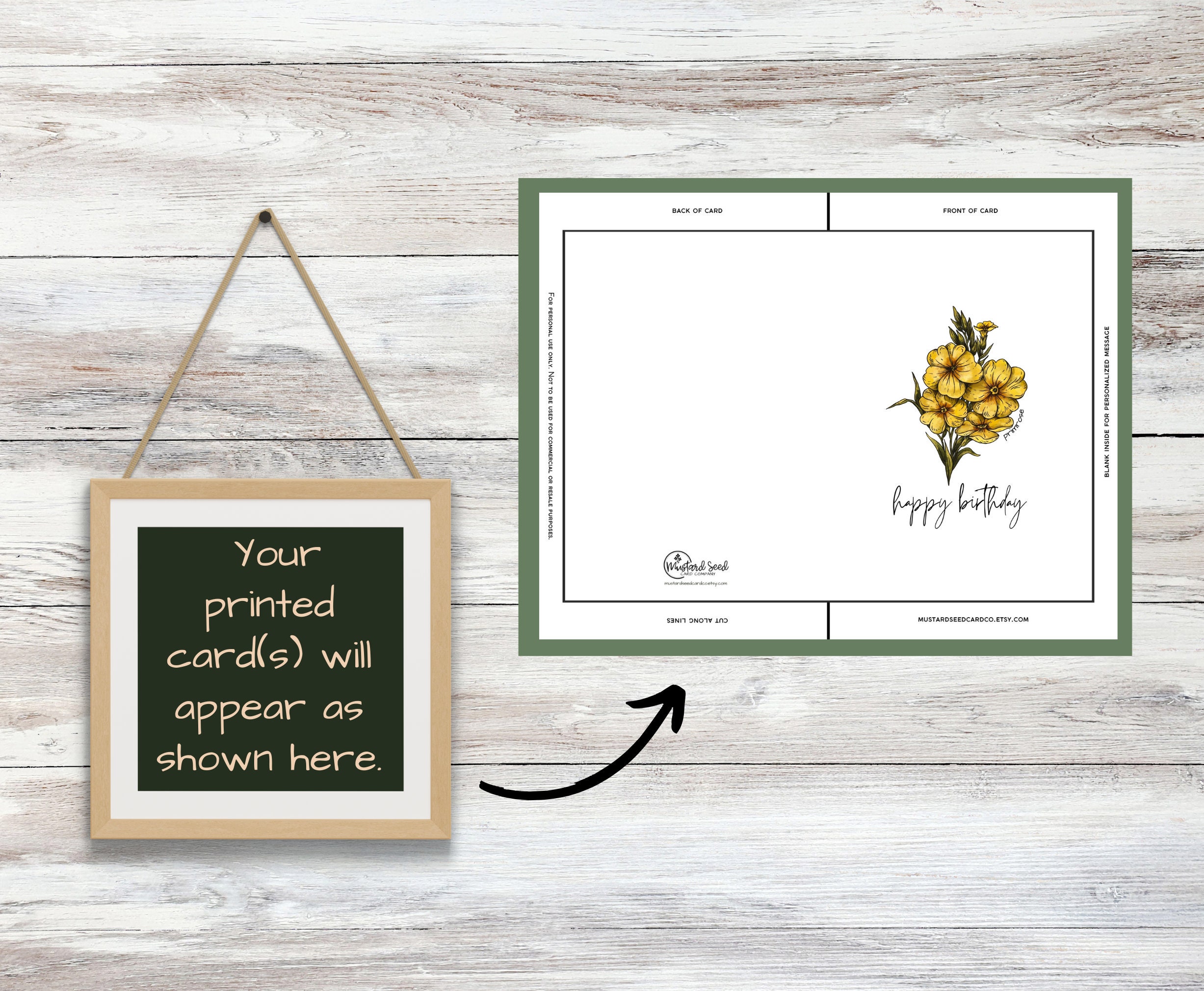 Printable Birth Month Flower Birthday Card February - Primrose ...