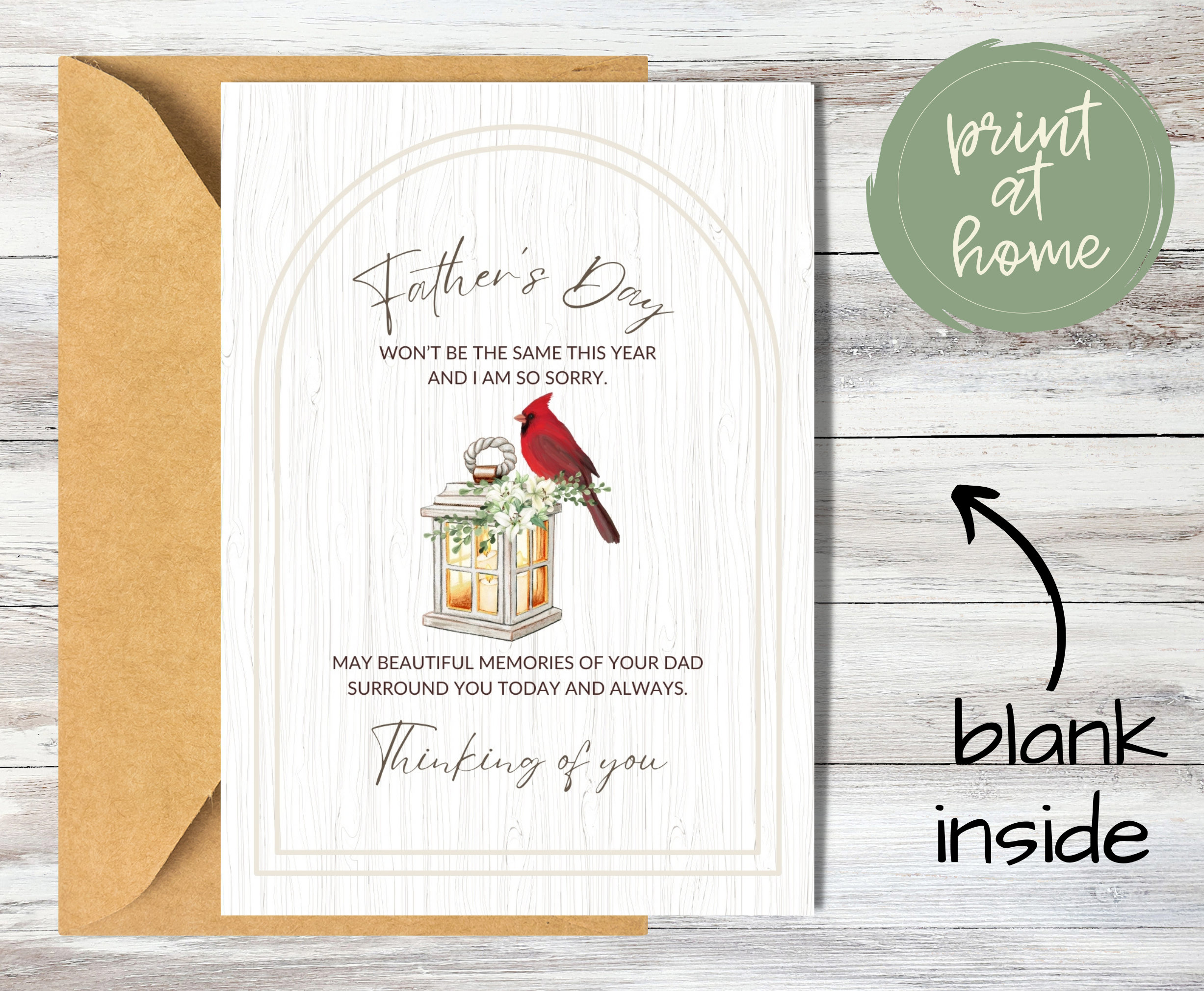 Printable Father's Day Sympathy Card for Someone Whose Dad Has Passed ...