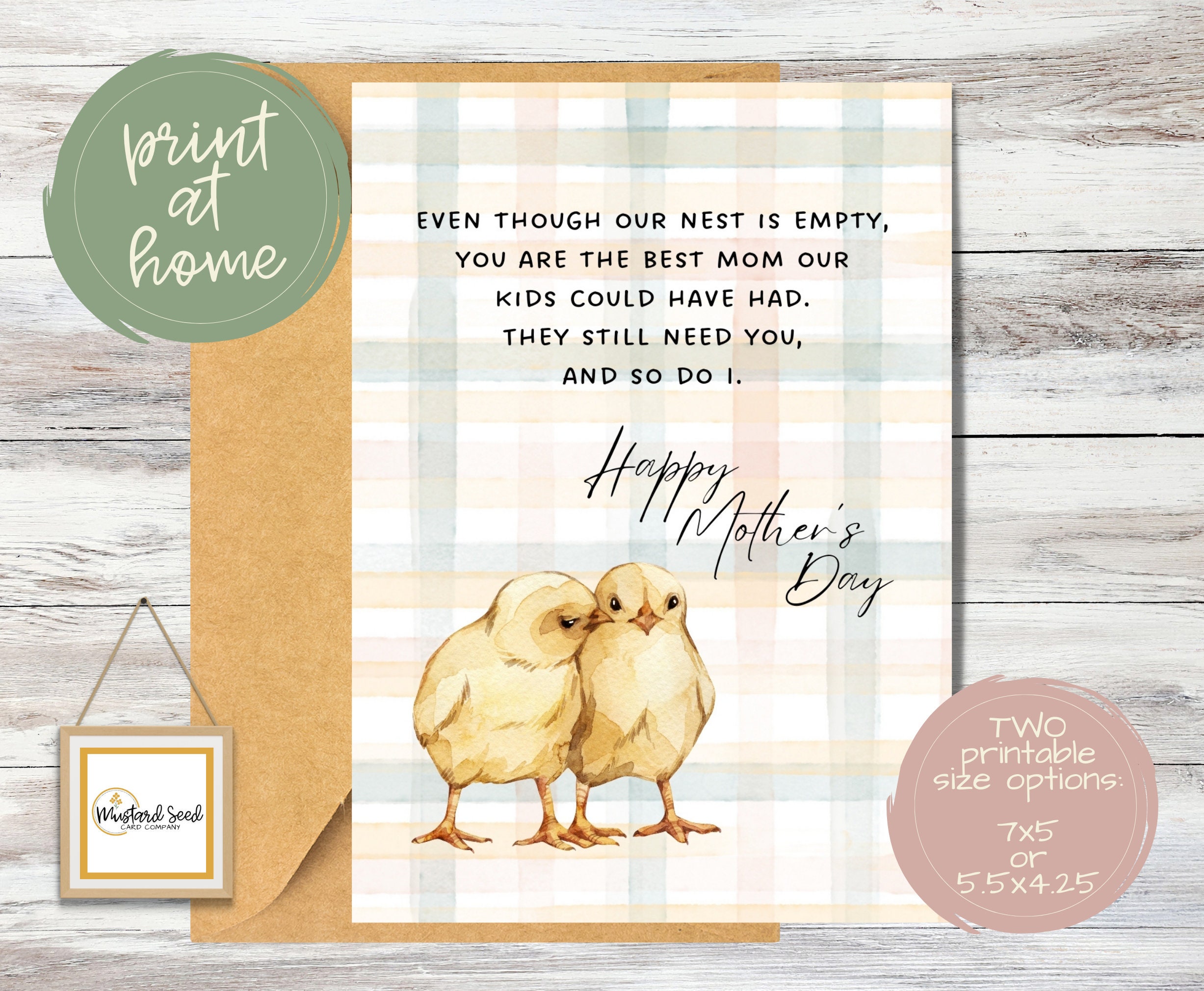 Printable Mother's Day Card for Empty Nest Mom From Husband | Empty ...