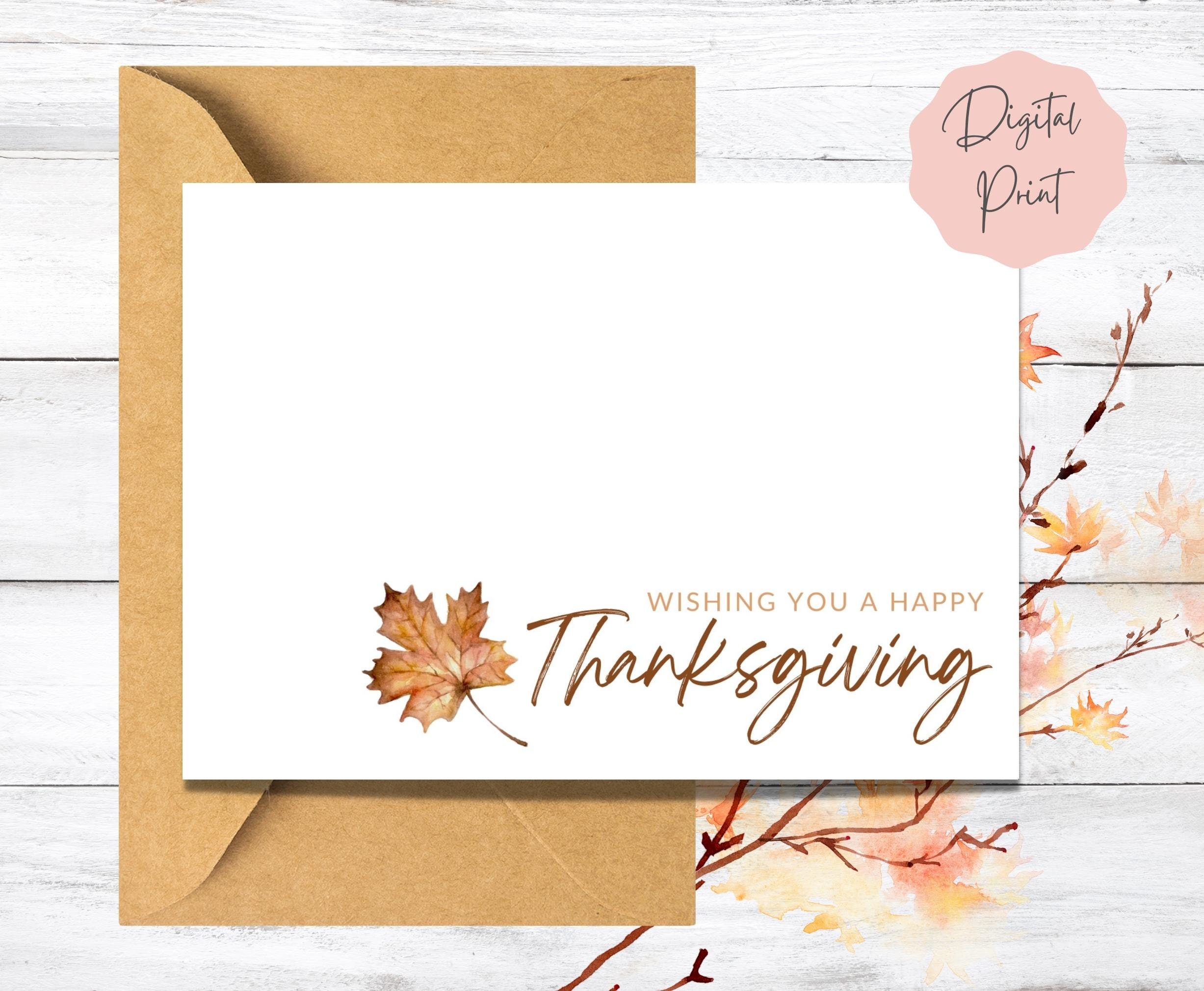 Happy Thanksgiving Card Printable for Coworkers | Wishing You a Happy ...