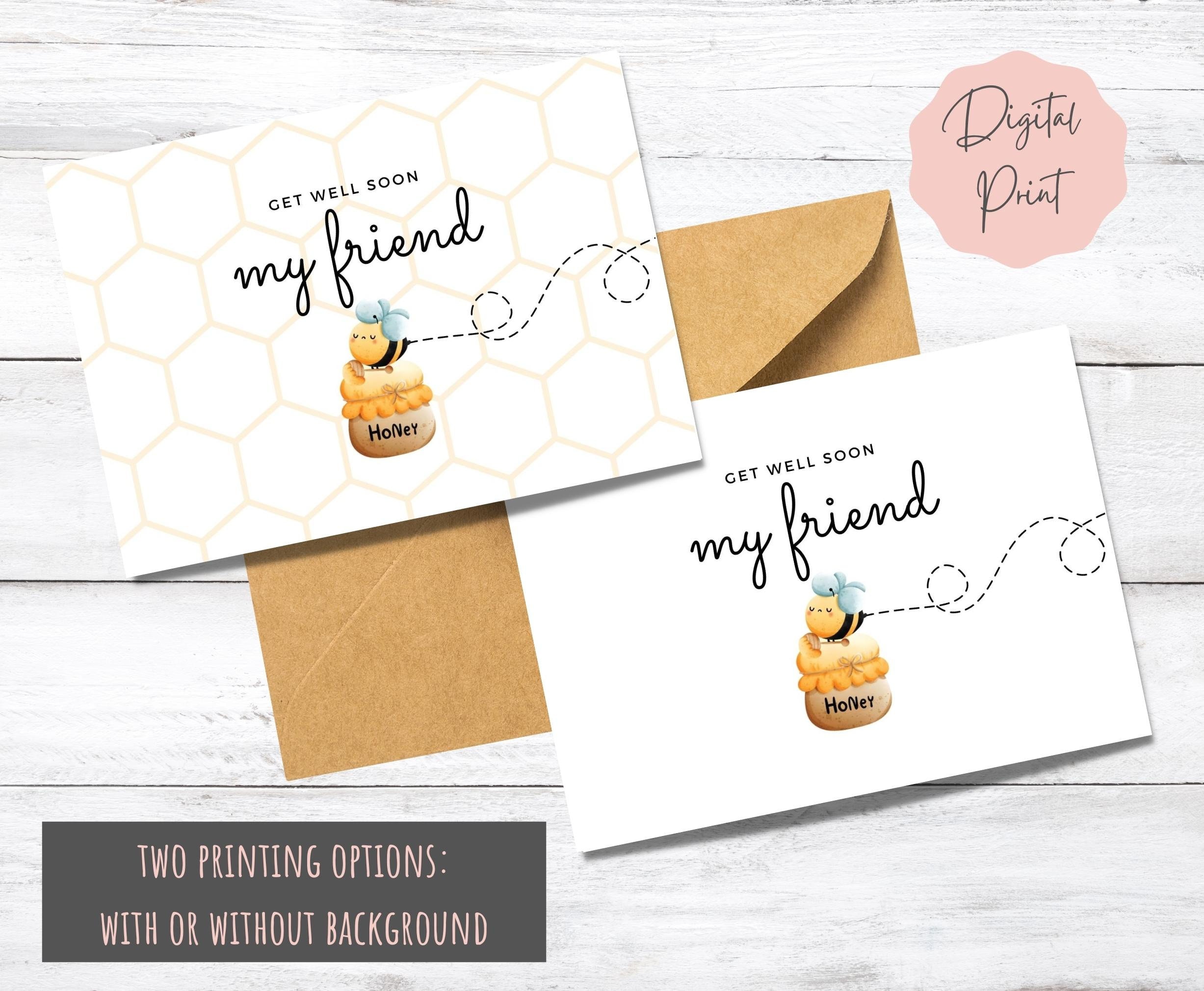 Printable Get Well Card | Get Well Soon Friend Printable Card | Digital ...