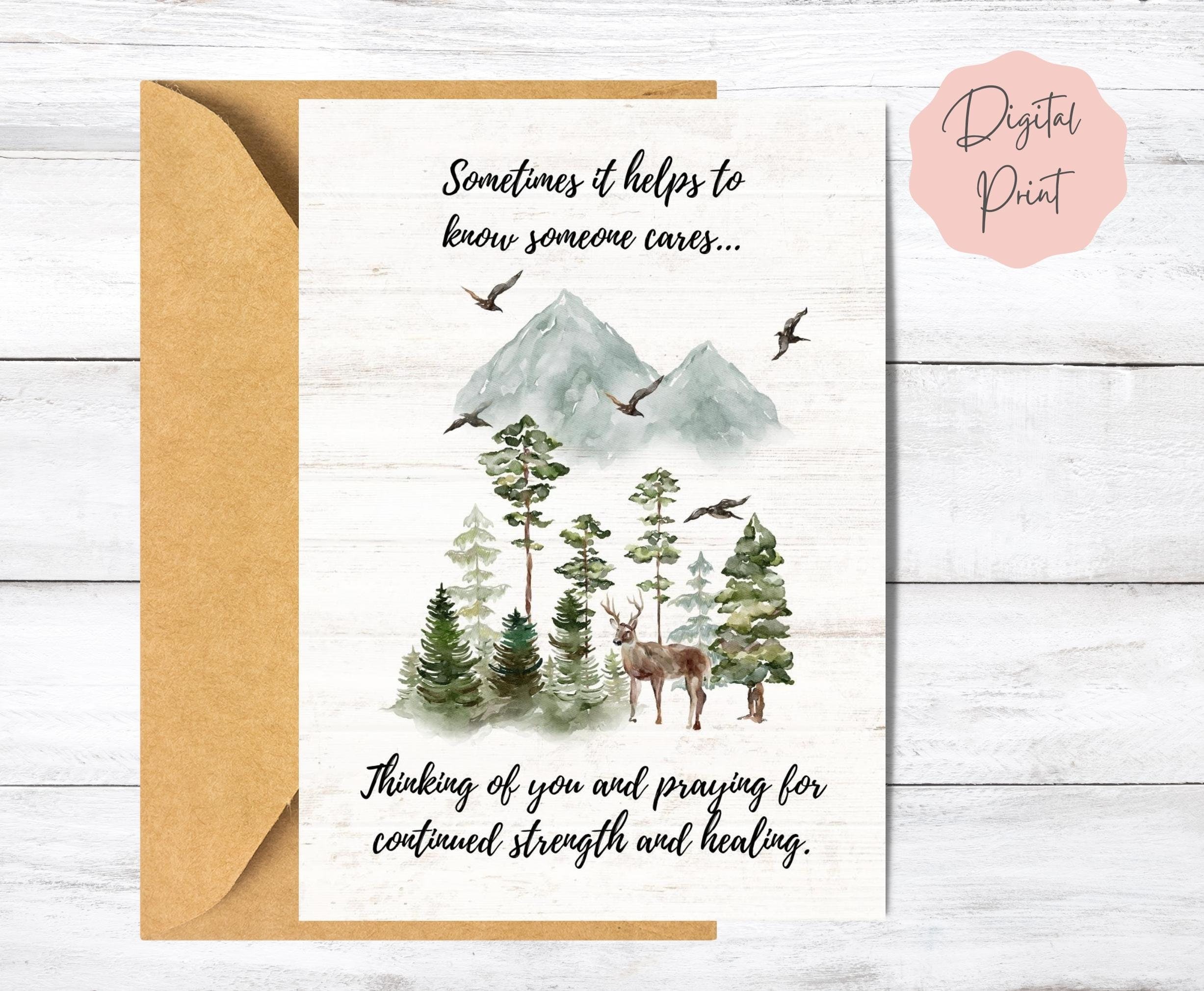 Printable Woodland Get Well Card | Praying for Strength and Healing ...